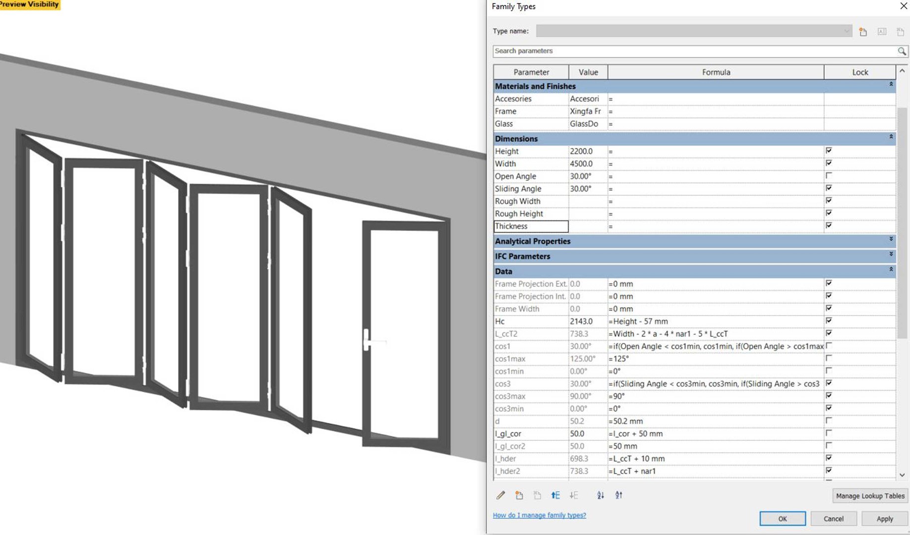 Folding Door Revit Parametric Model - TurboSquid 2260534