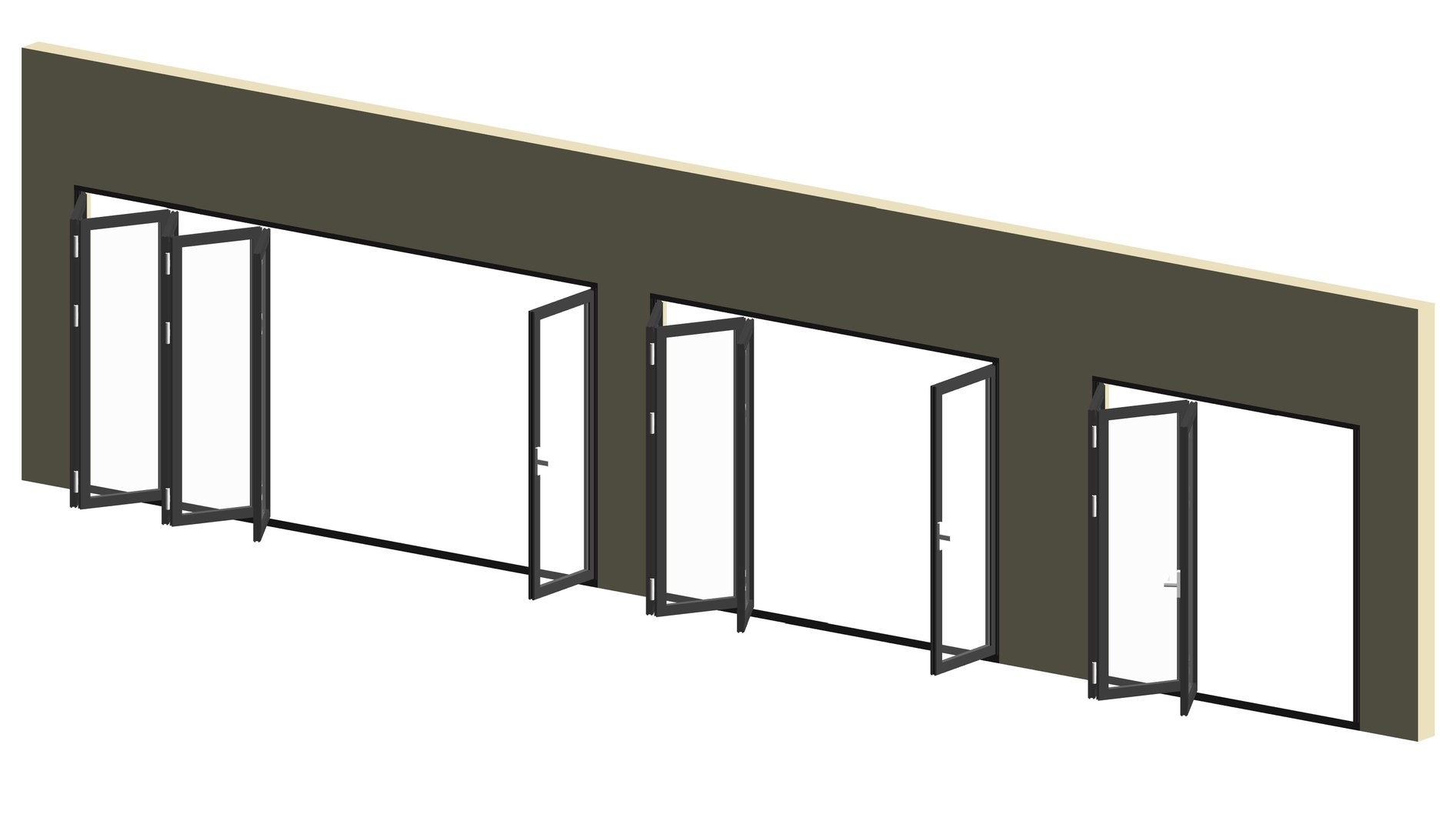 Folding Door Revit Parametric Model - TurboSquid 2260534