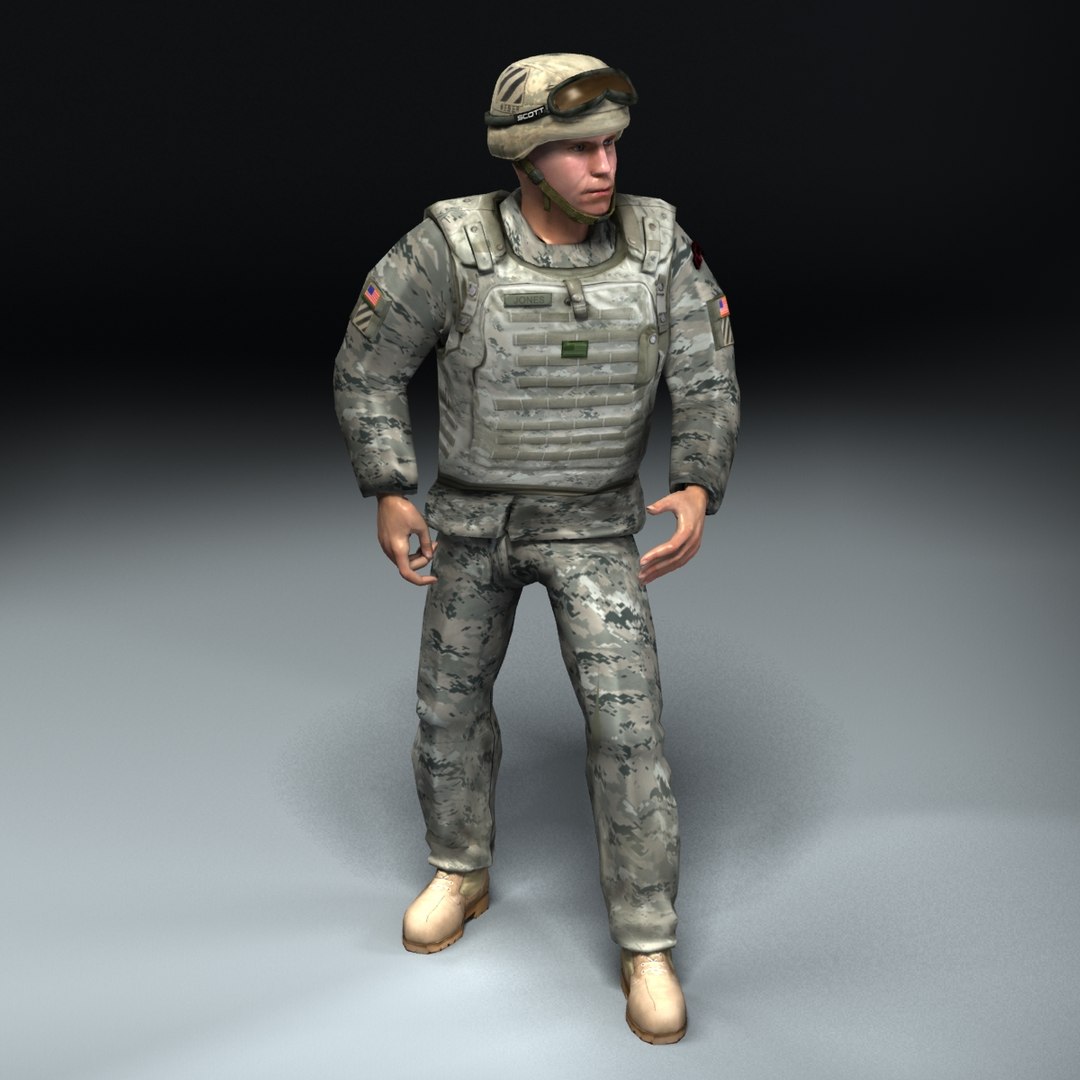 3d Army Soldier Model