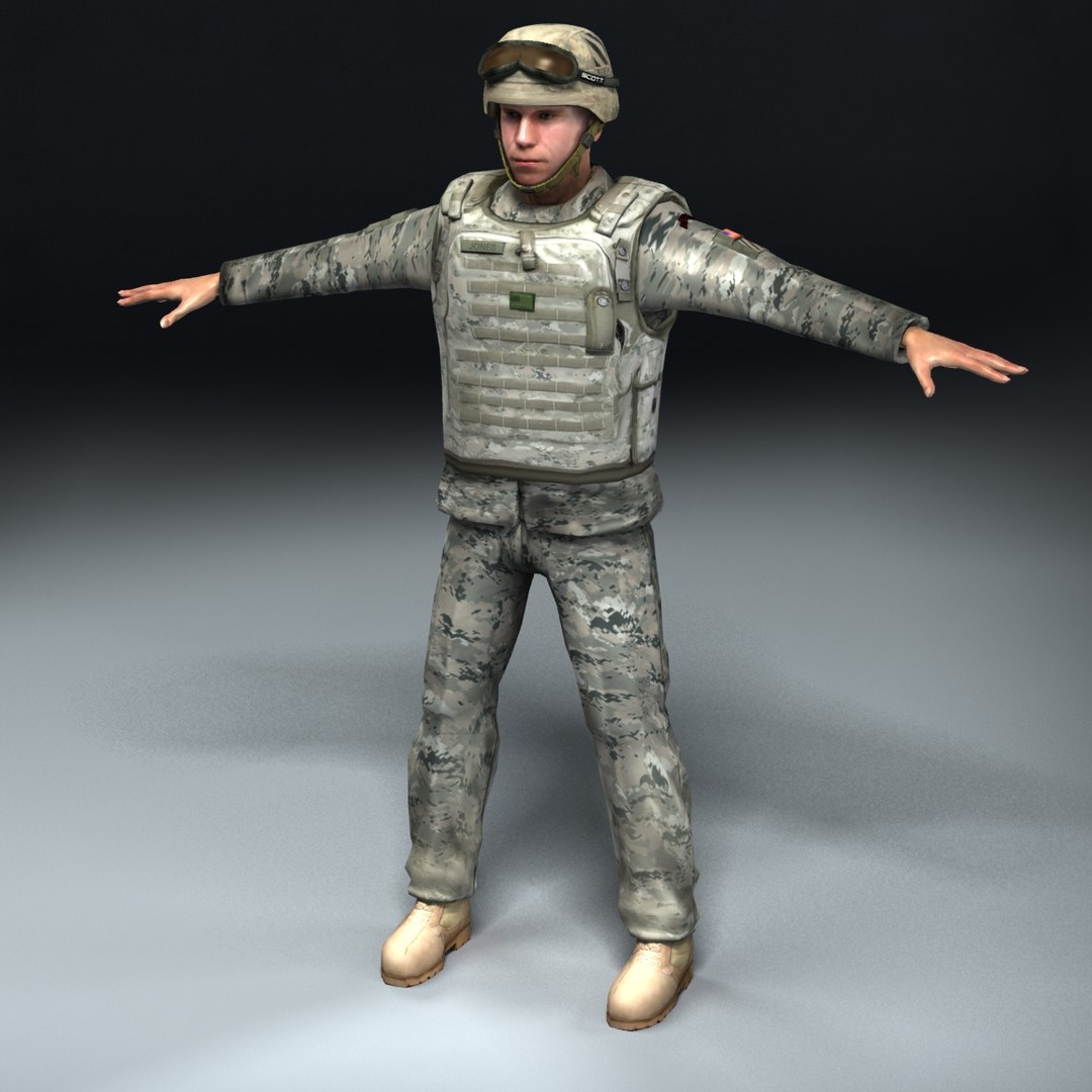 3d Army Soldier Model