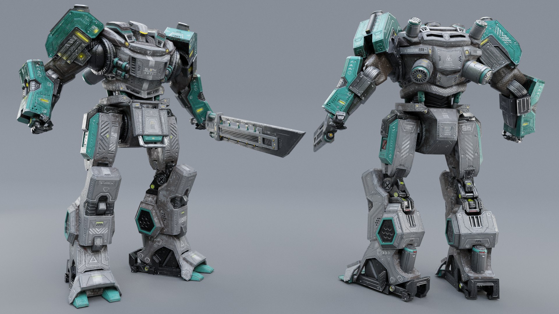 LOW POLY MECH - SLOTH - 7 DEADLY SINS MECHA SERIES Model - TurboSquid ...