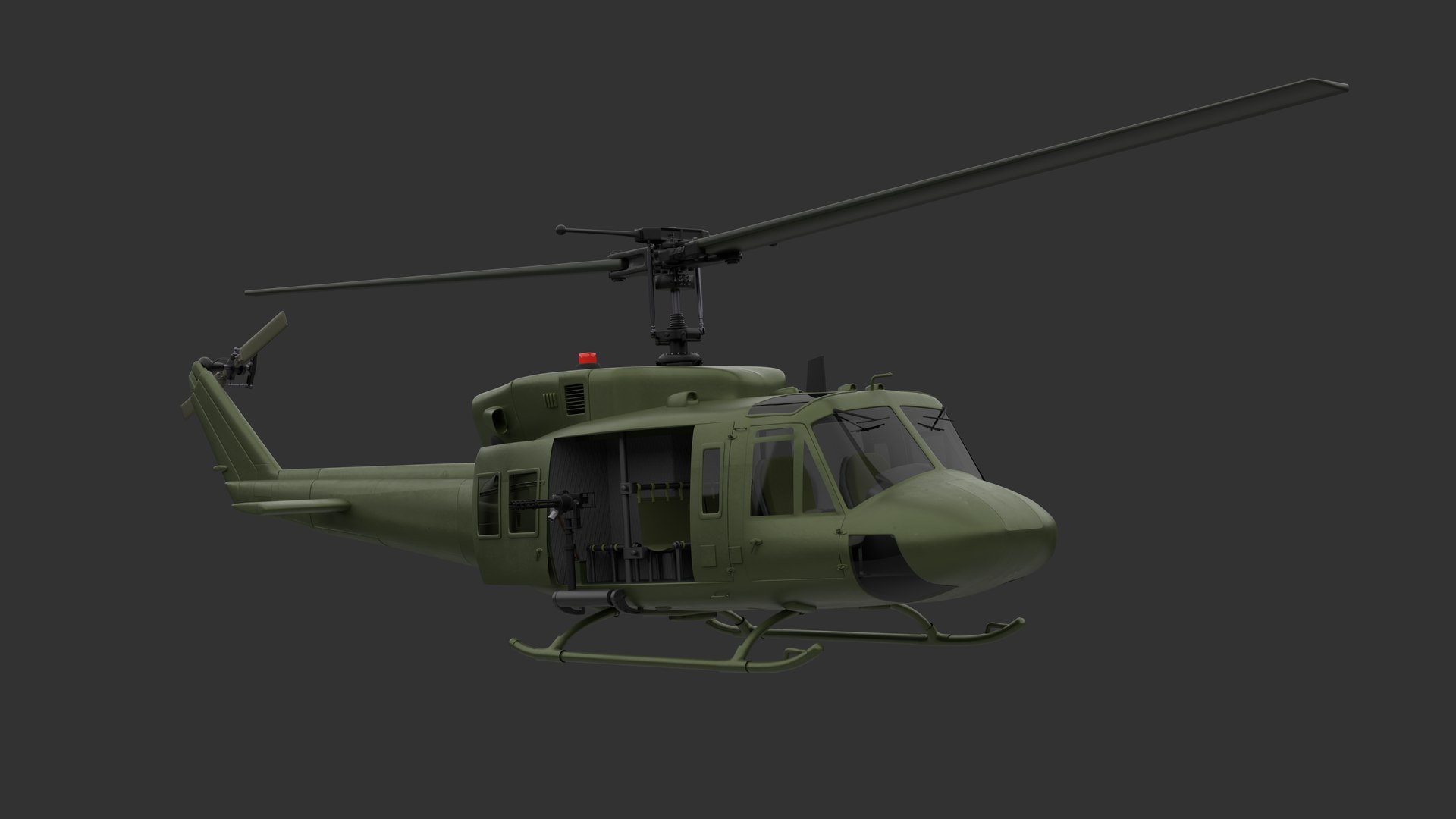 Bell 212 Military Helicopter 3D Model - TurboSquid 2385051