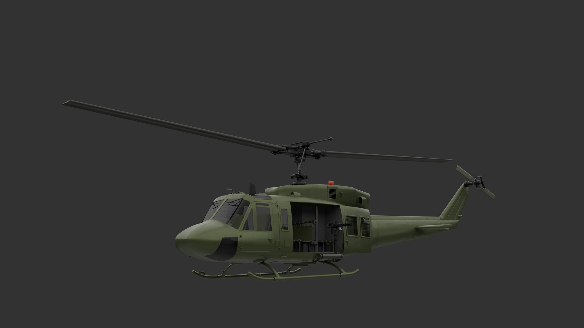Bell 212 Military Helicopter 3D Model - TurboSquid 2385051