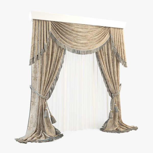 curtain modeled 3d max