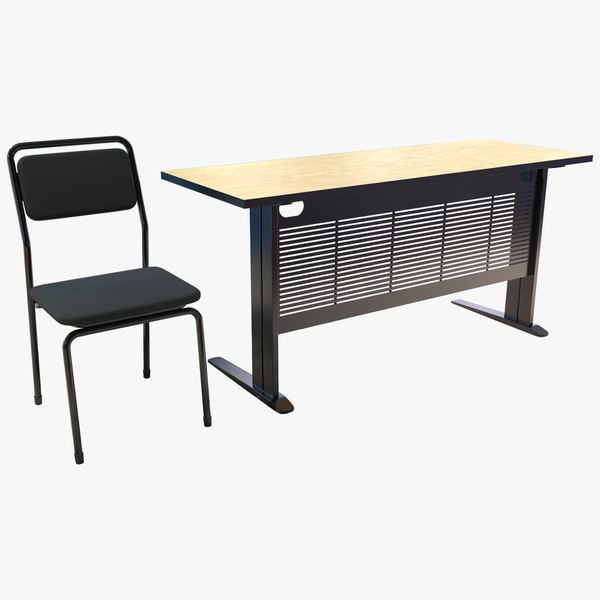 Desk with Stool 3D - TurboSquid 1927020