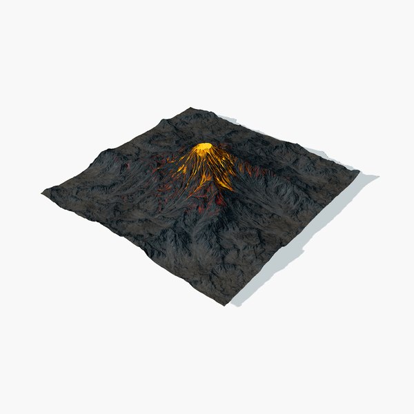 modelo 3d Volcán con texturas de verano e invierno - TurboSquid 1705389