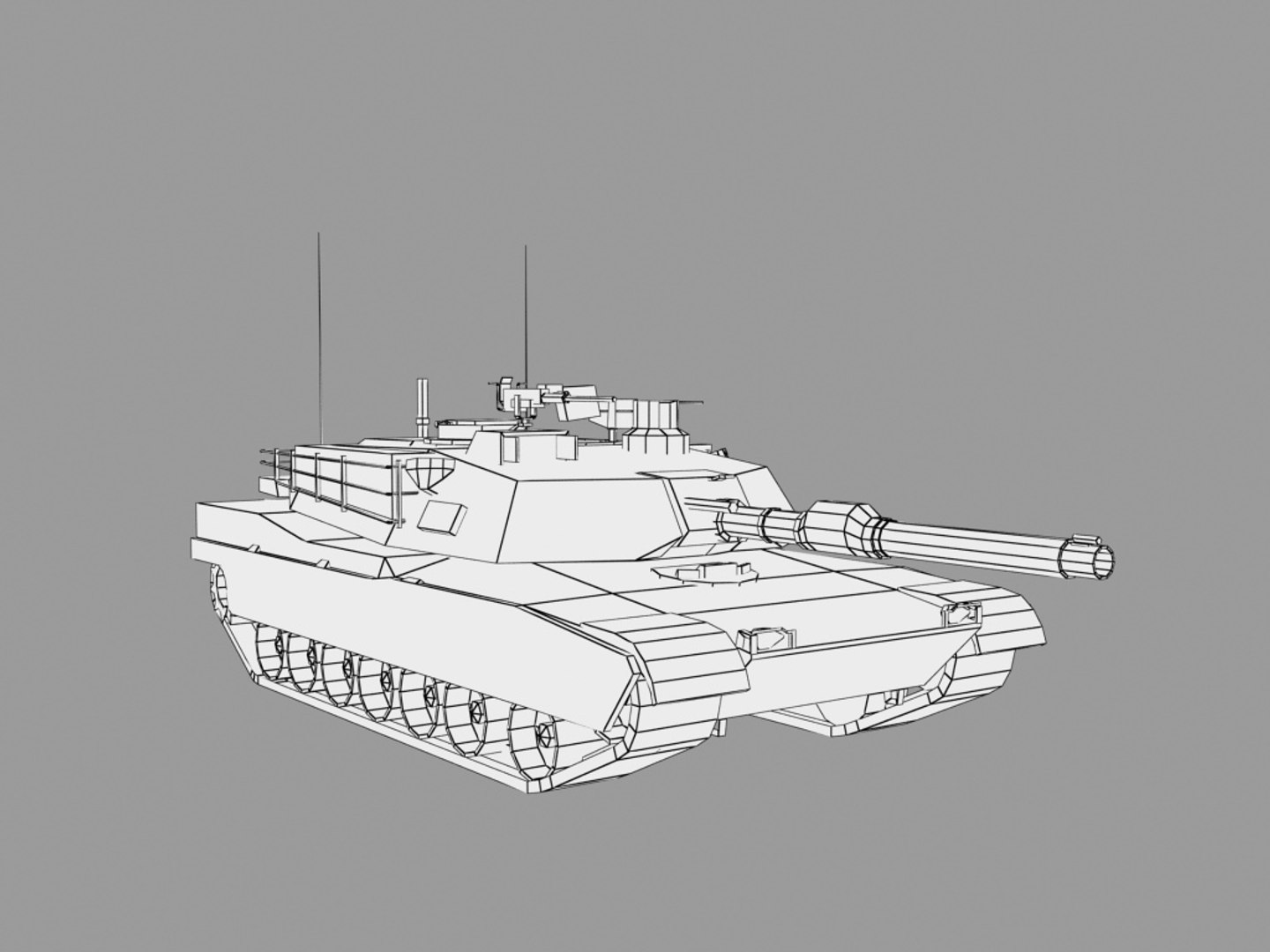 M1a1 Abrams Tank 3d Model