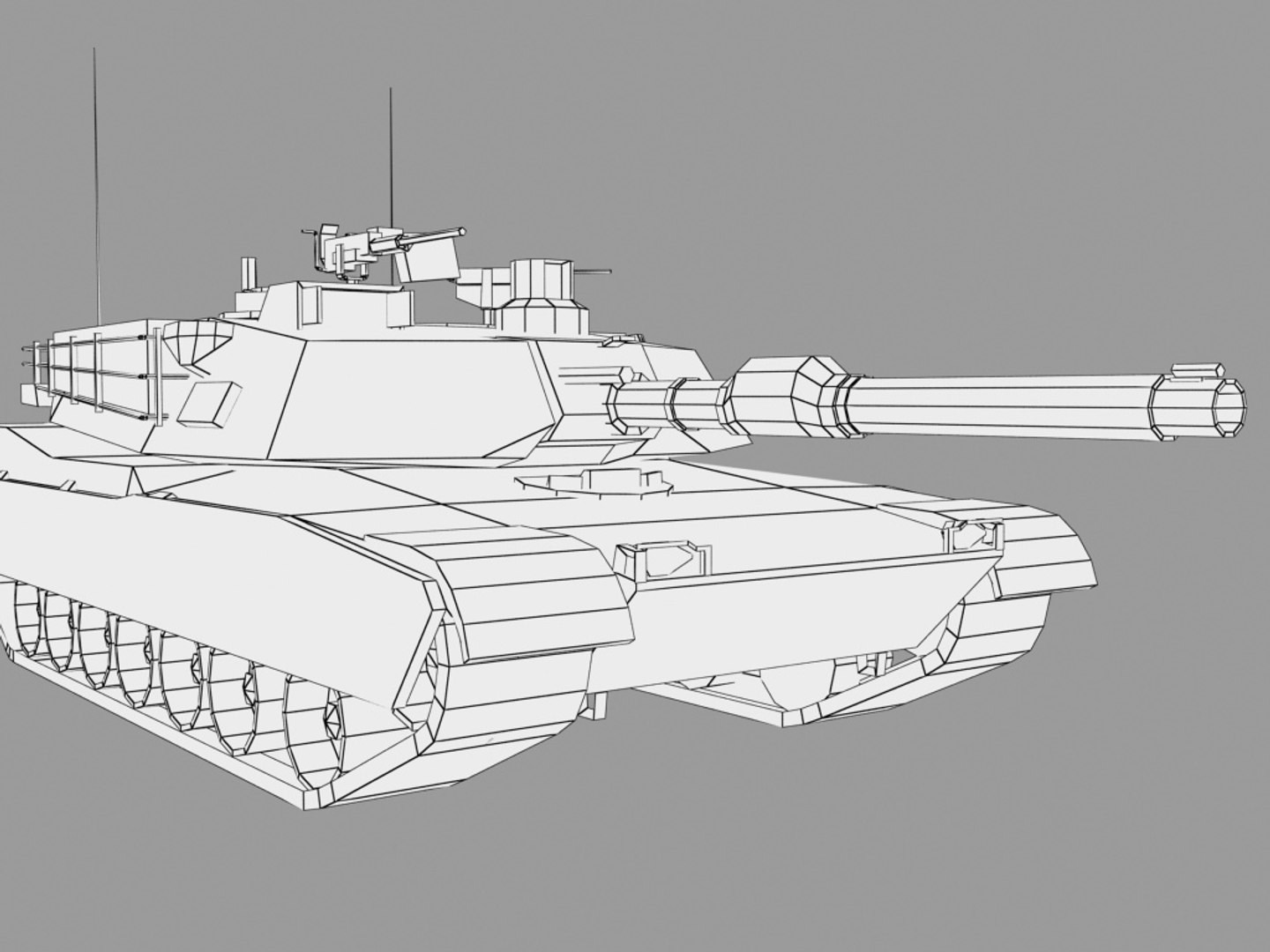 M1a1 Abrams Tank 3d Model