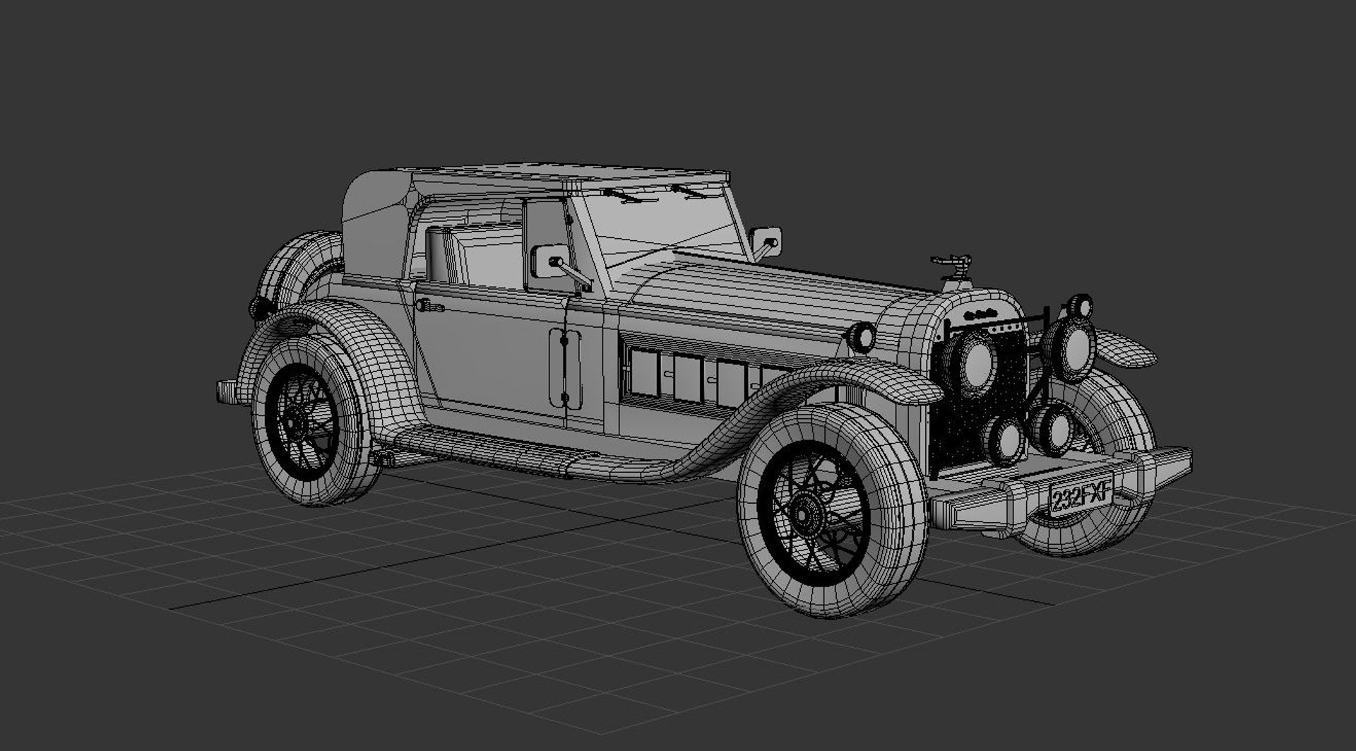 3D Retro Car Model - TurboSquid 1473800