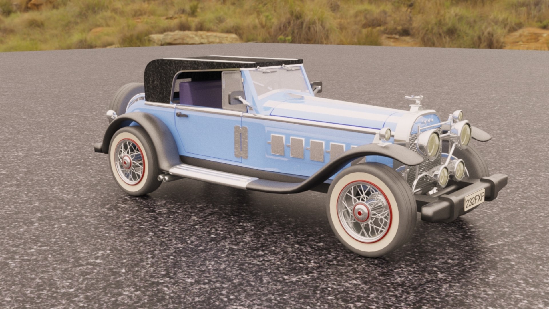 3D Retro Car Model - TurboSquid 1473800