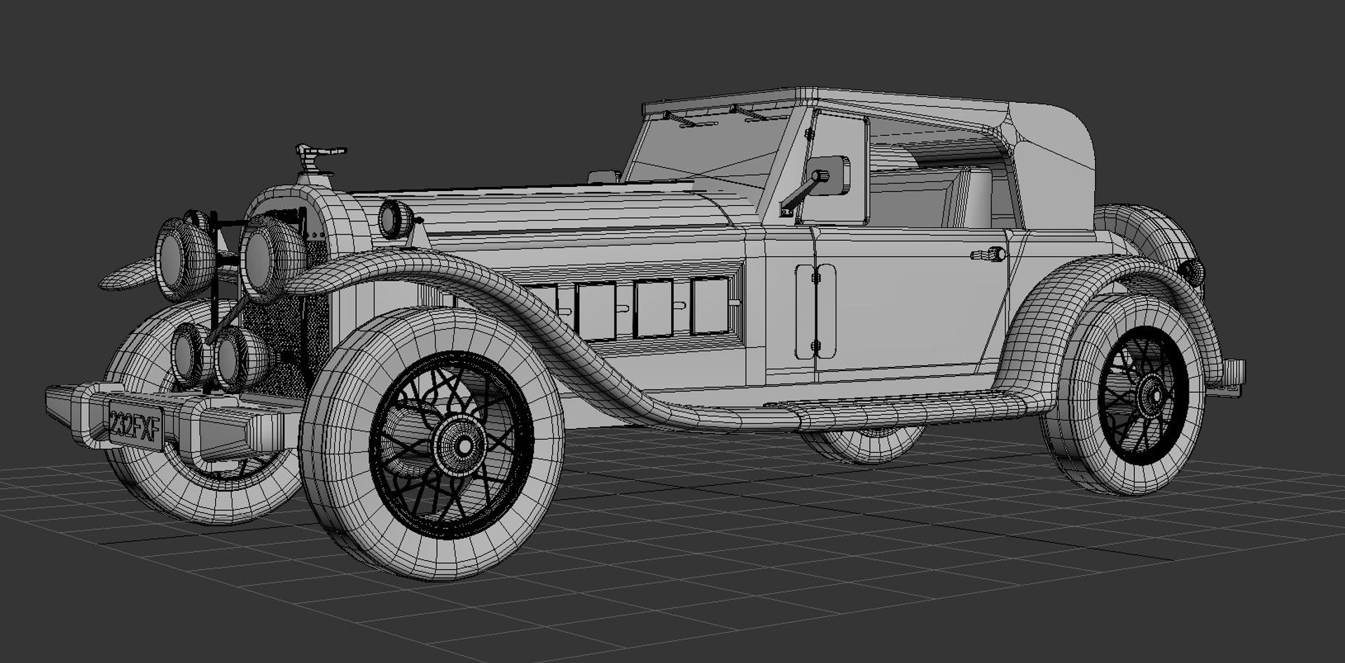 3D Retro Car Model - TurboSquid 1473800