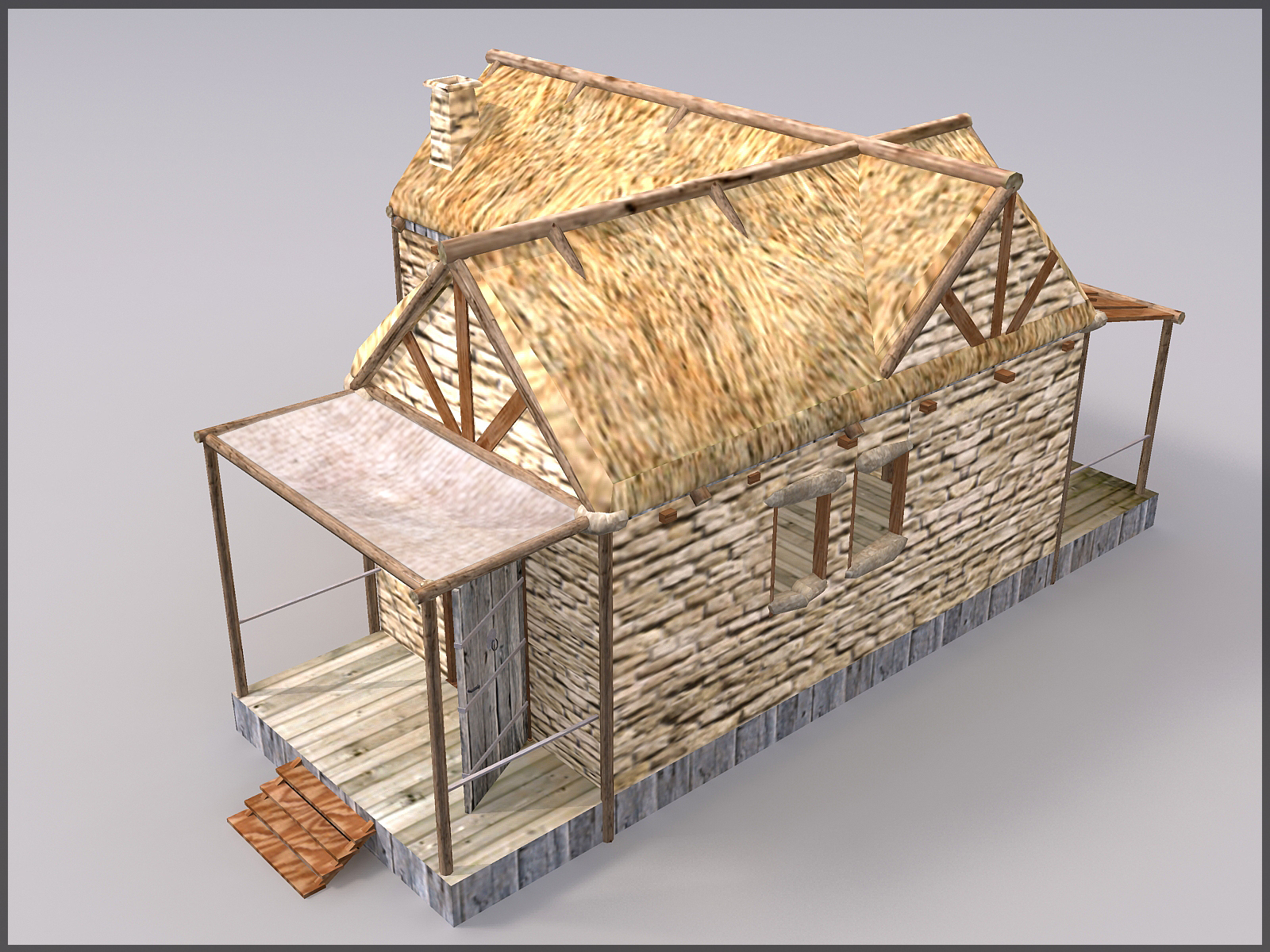 cottage interiors 3d model