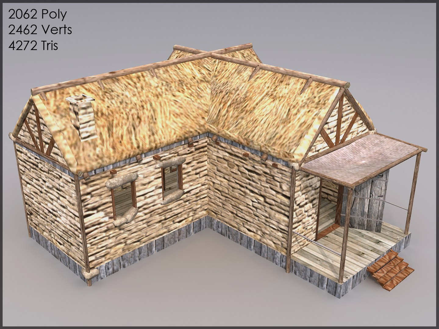 cottage interiors 3d model
