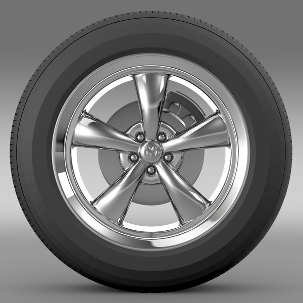 3d model mopar dodge challenger wheel