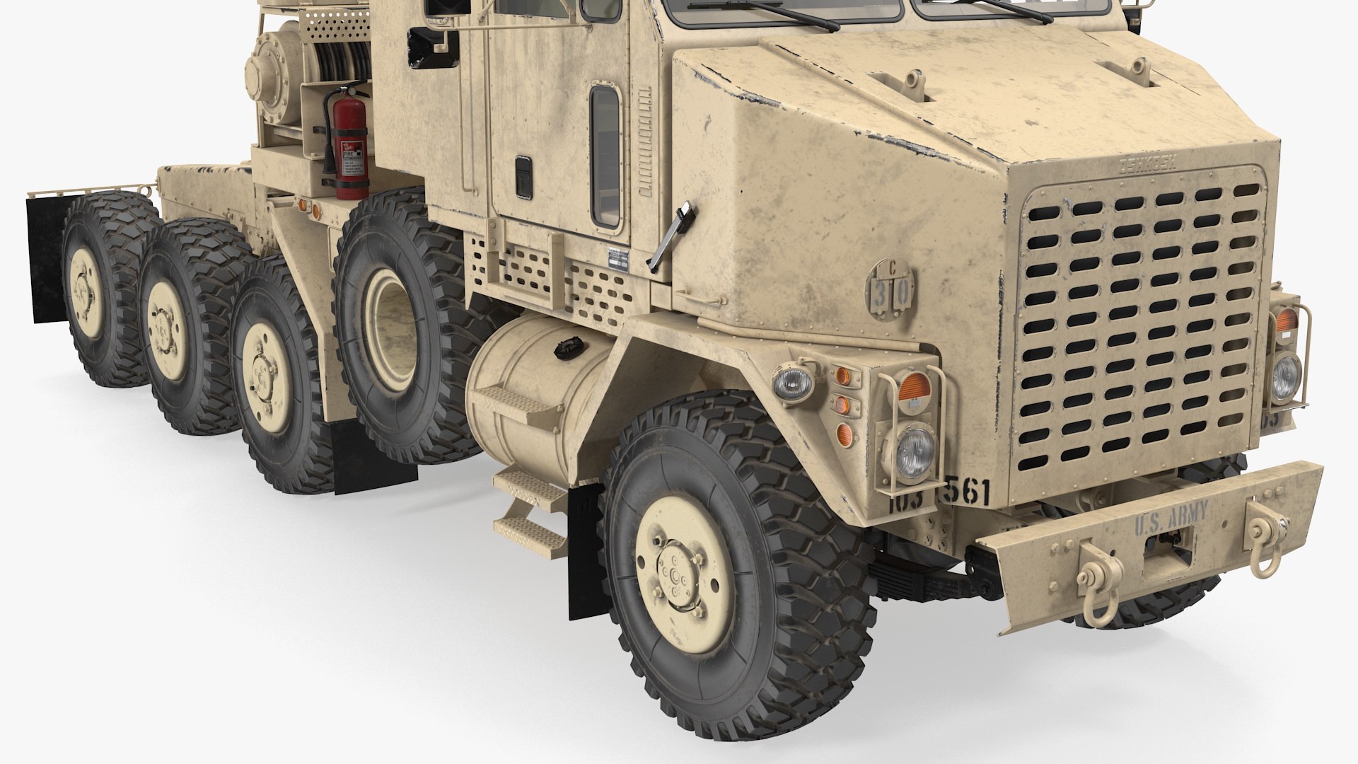 Oshkosh m1070 truck tractor 3D model - TurboSquid 1439914