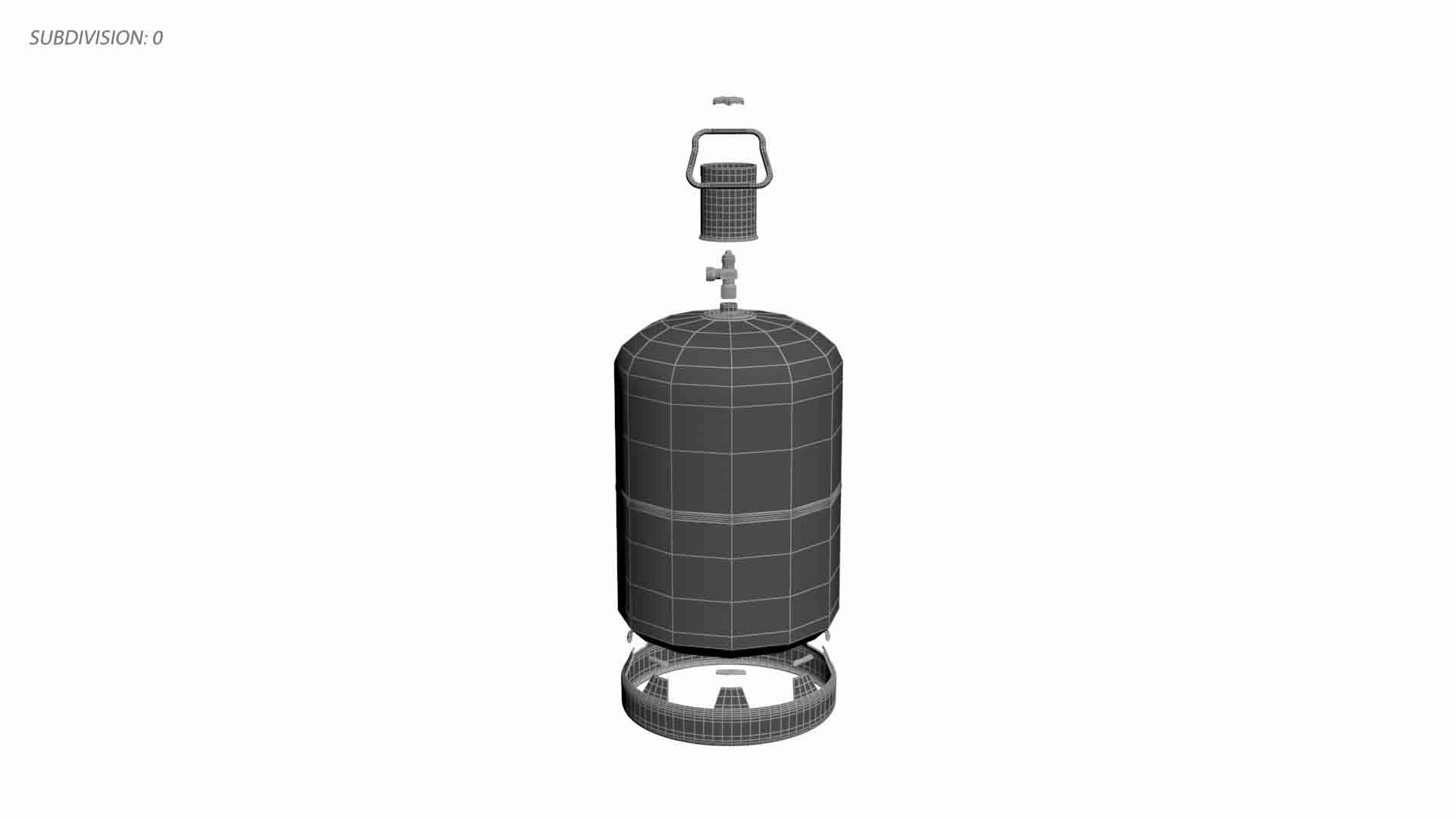 3D Propane Gas Cylinder Bottle - TurboSquid 2104000