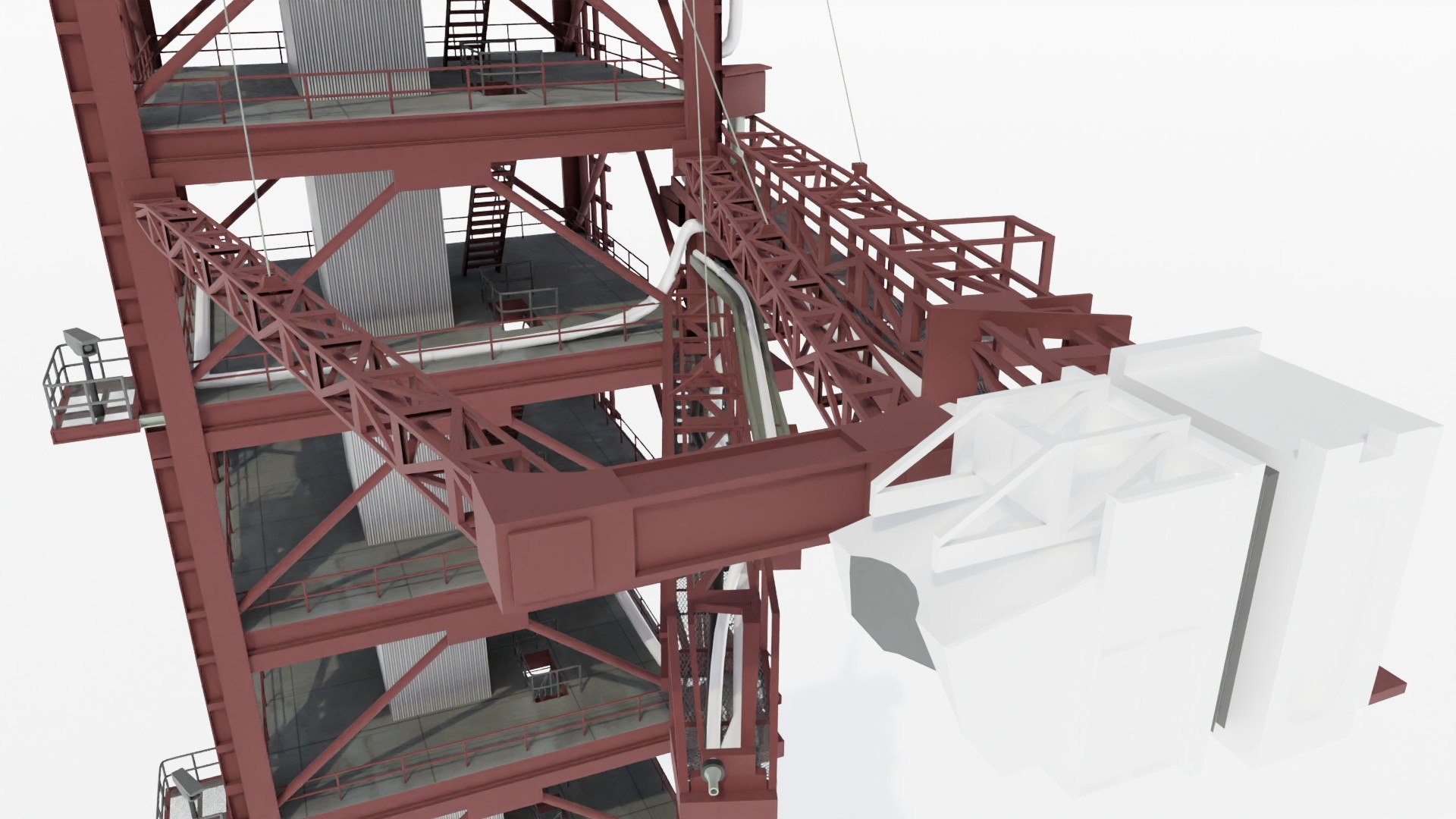 Mobile Launcher Rocket Apollo 3d Model