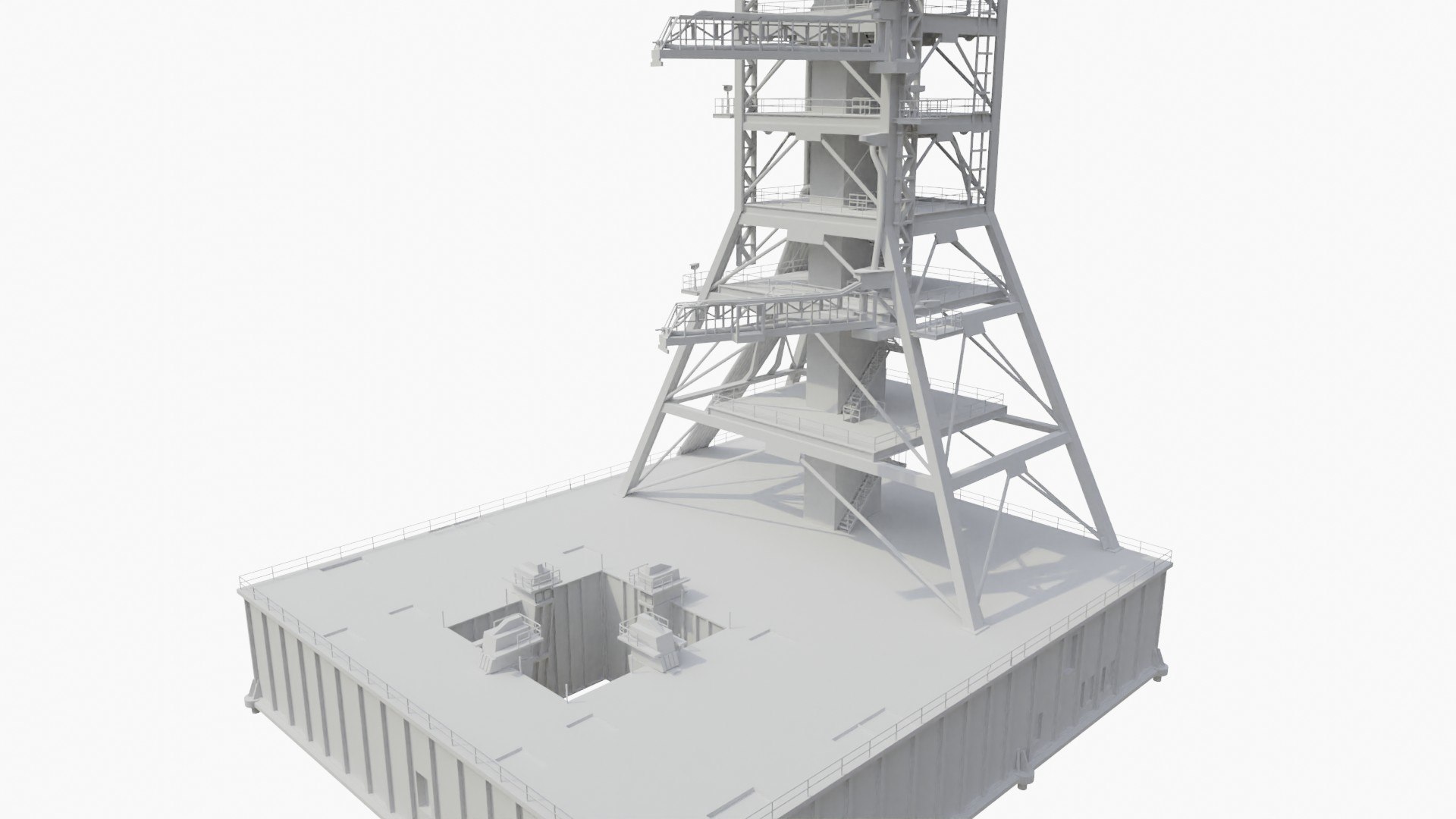 Mobile Launcher Rocket Apollo 3d Model