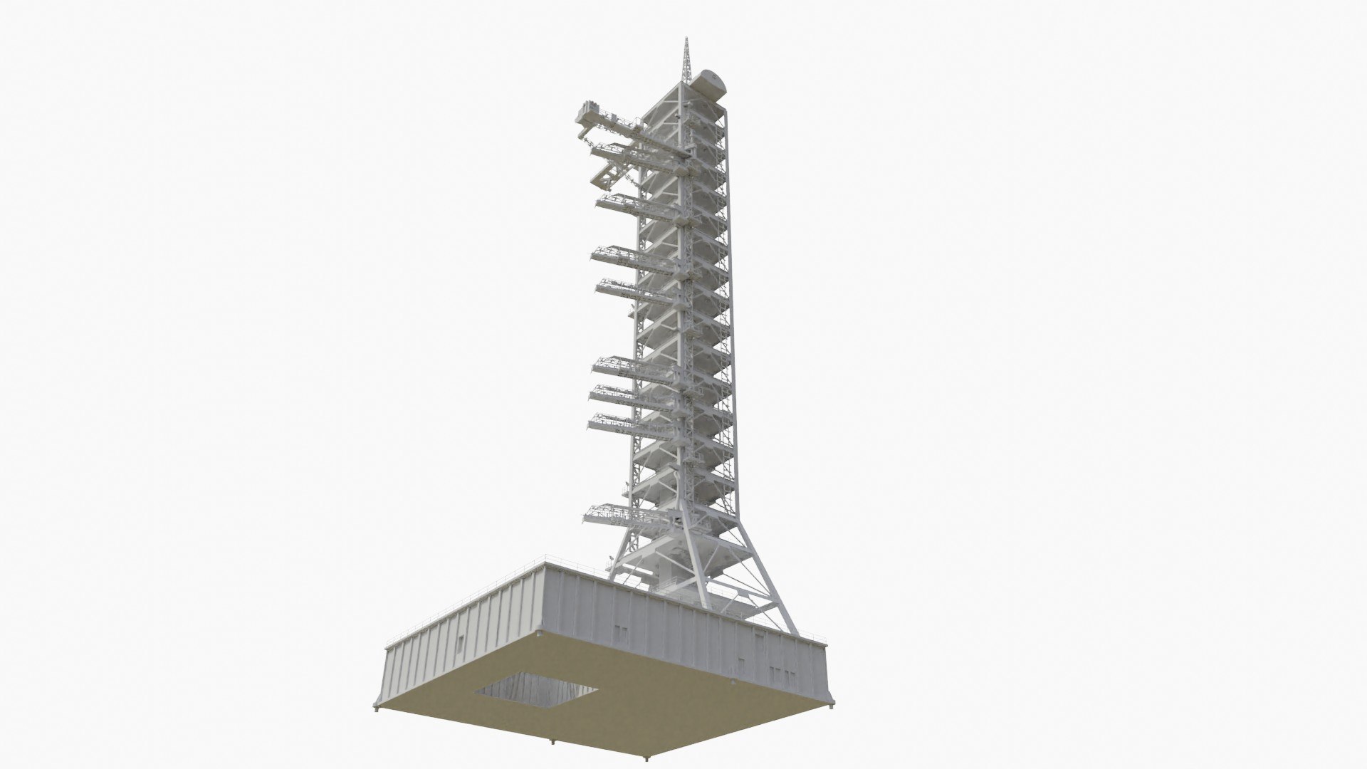 Mobile Launcher Rocket Apollo 3d Model