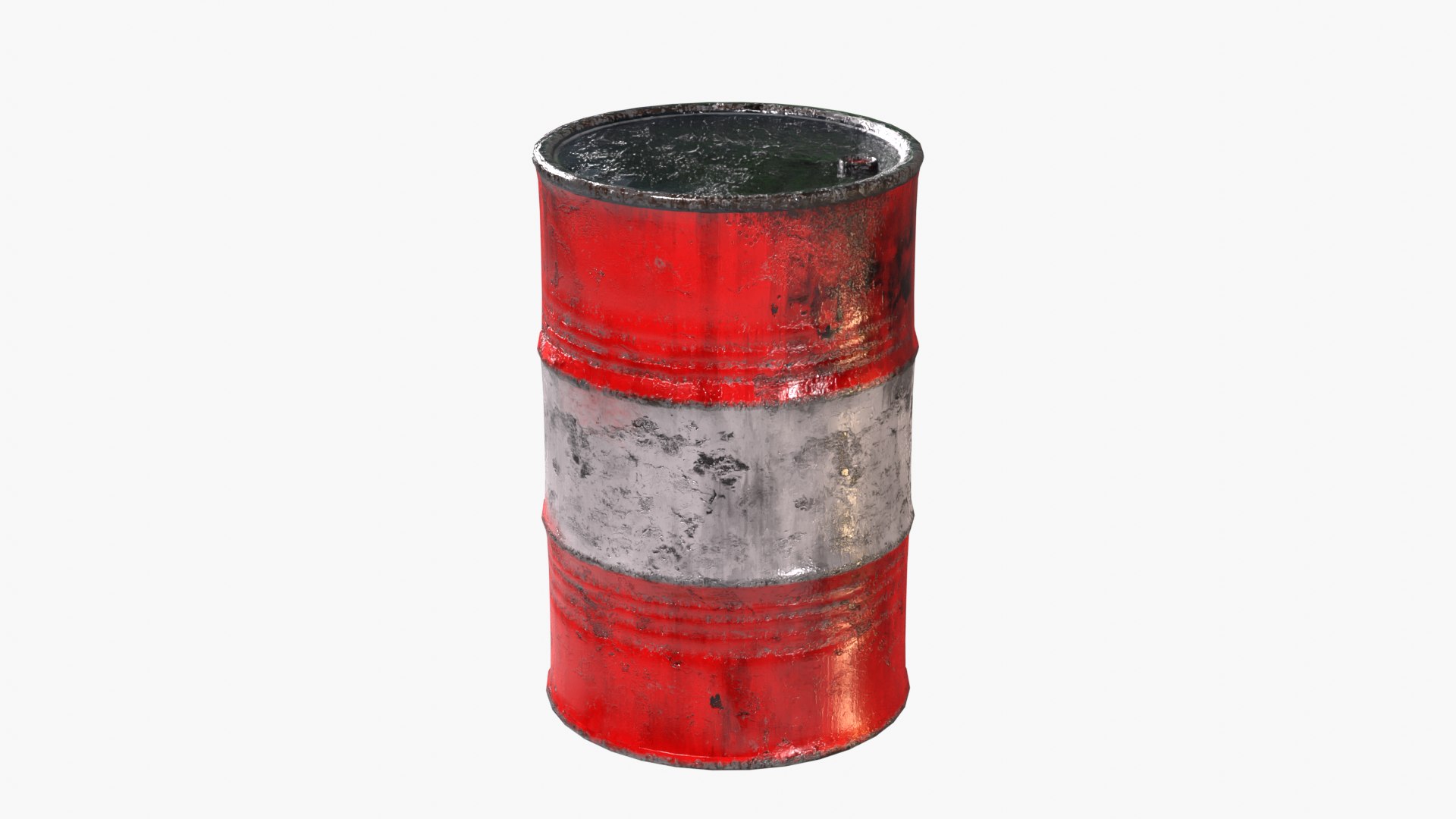 Weathered Red Oil Barrel - PBR 3D Model 3D Model - TurboSquid 2388021