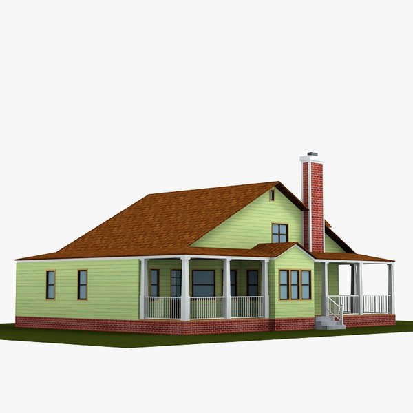 3d farmhouse building