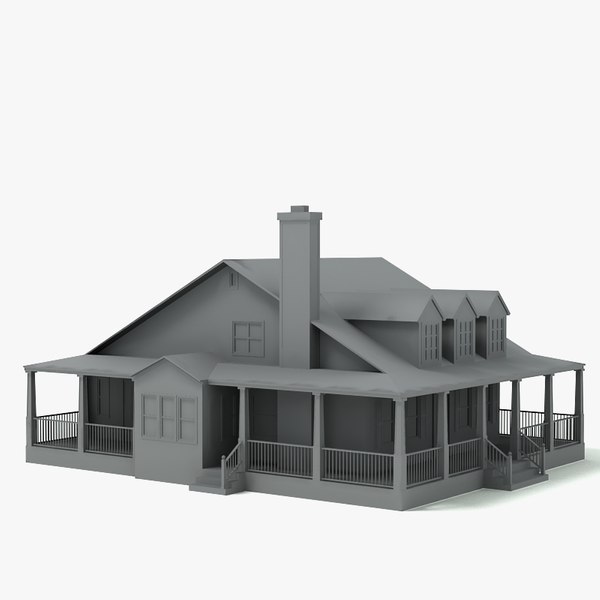 3d farmhouse building