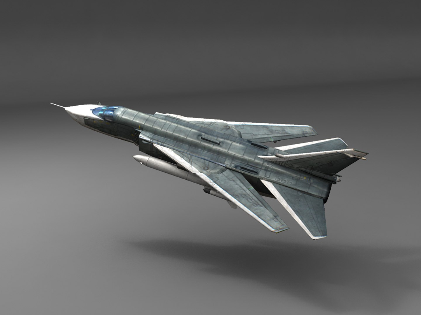 su-24 bomber 3d model