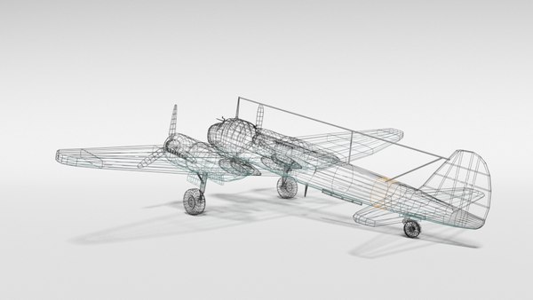 modelo 3d Low Poly Cartoon Junkers Ju 88 Avión de la Segunda Guerra ...