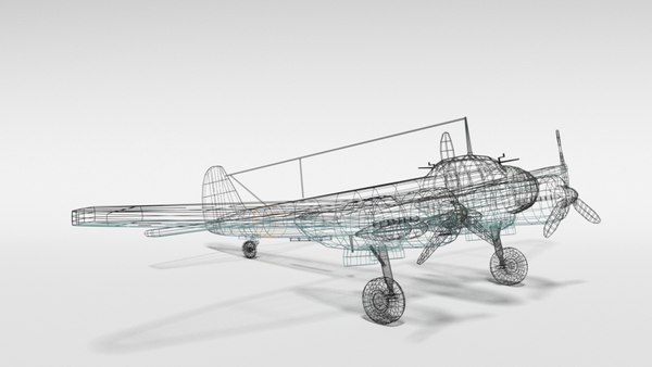 modelo 3d Low Poly Cartoon Junkers Ju 88 Avión de la Segunda Guerra ...