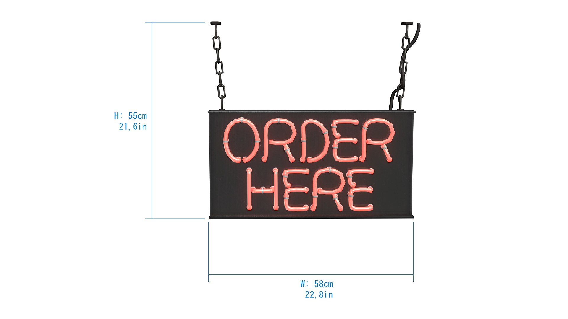 3D Model Order Neon Sign - TurboSquid 1548318