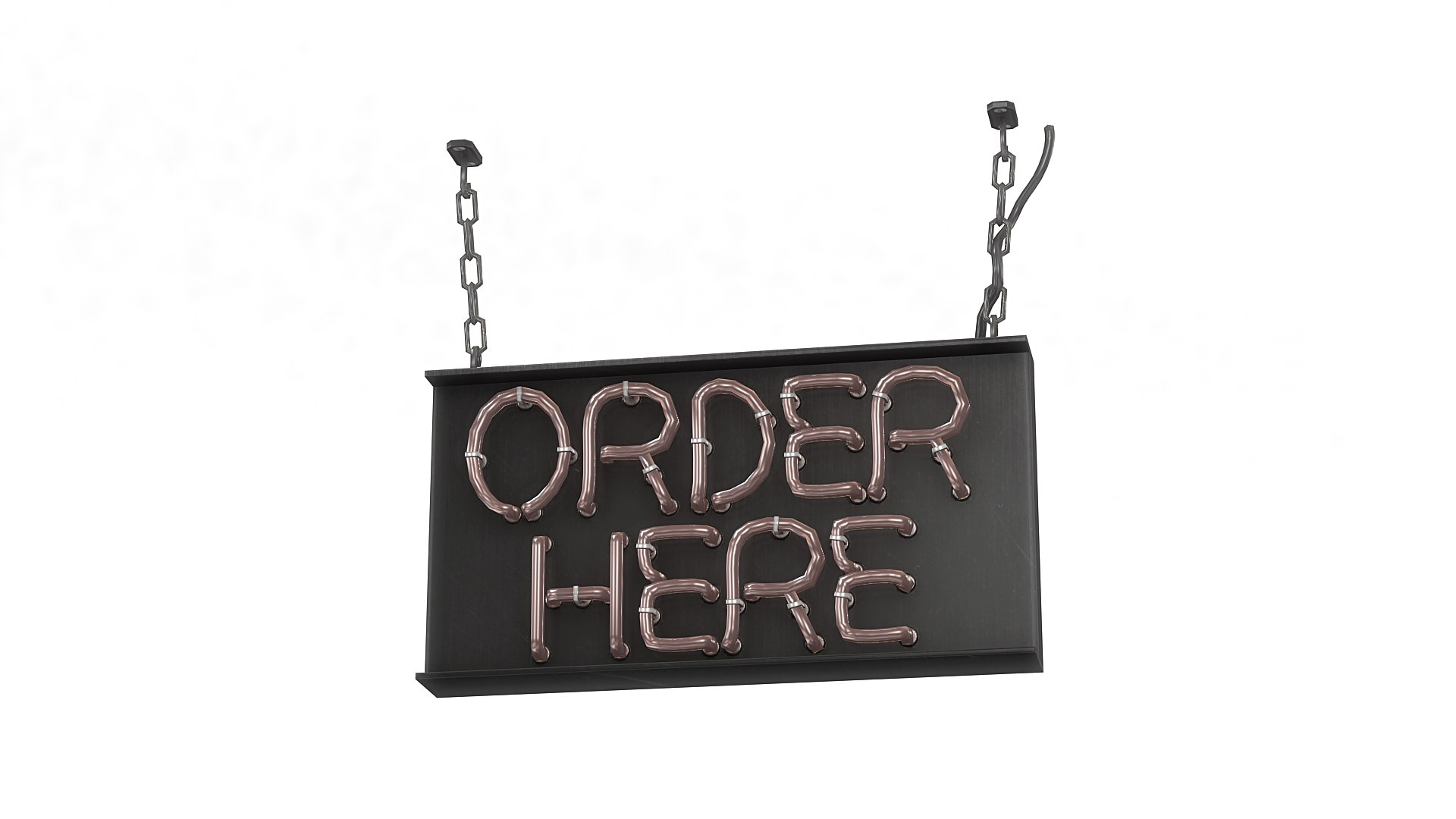 3D Model Order Neon Sign - TurboSquid 1548318