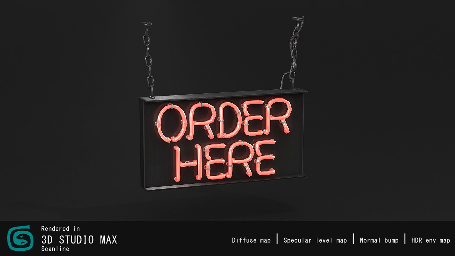3D Model Order Neon Sign - TurboSquid 1548318