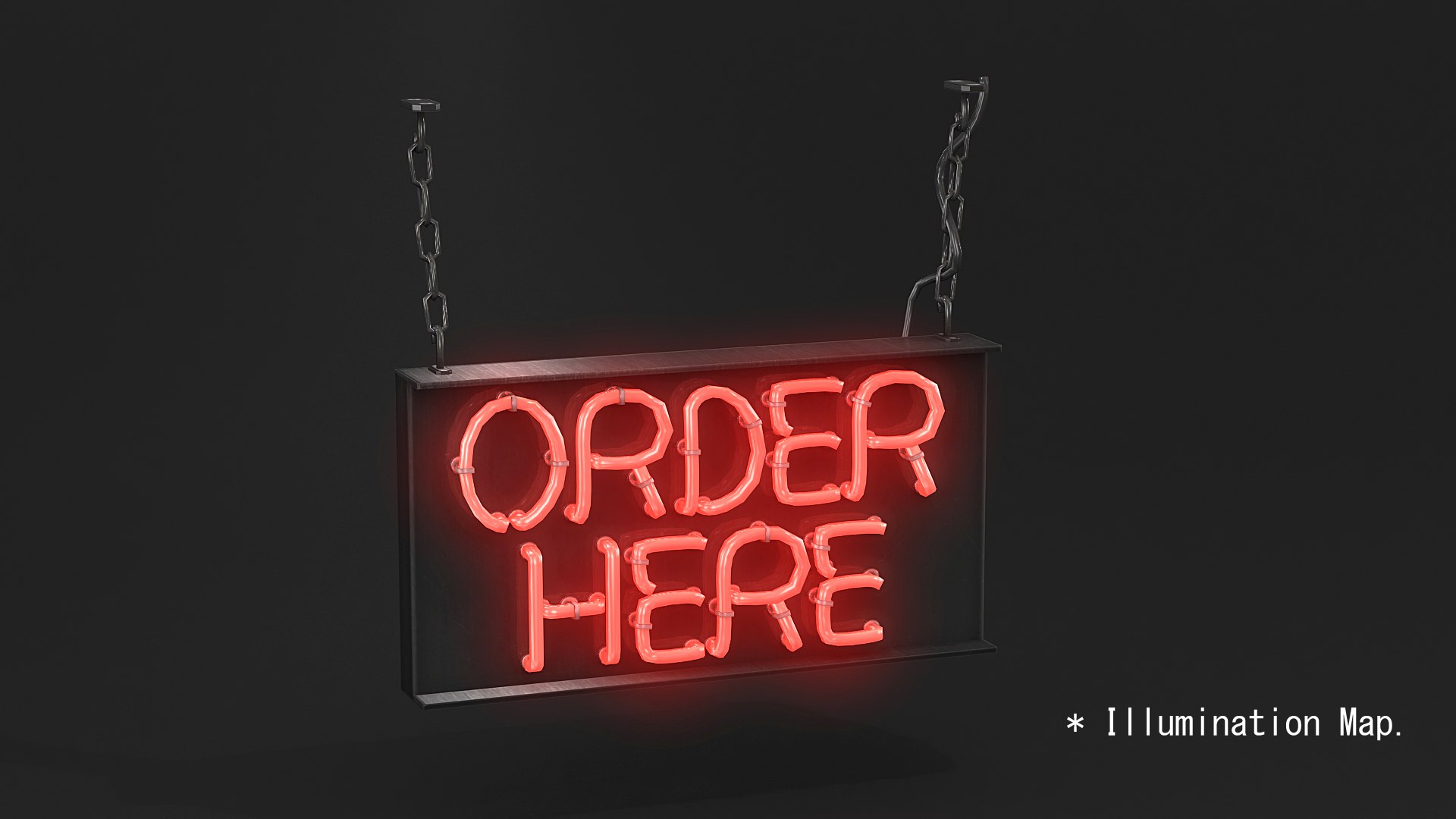 3D Model Order Neon Sign - TurboSquid 1548318
