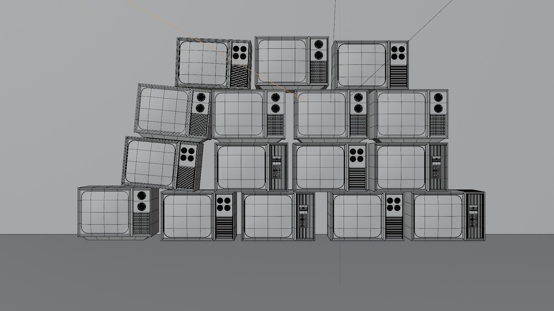 3D A Bunch Of TV Receivers In A Room - TurboSquid 2329335