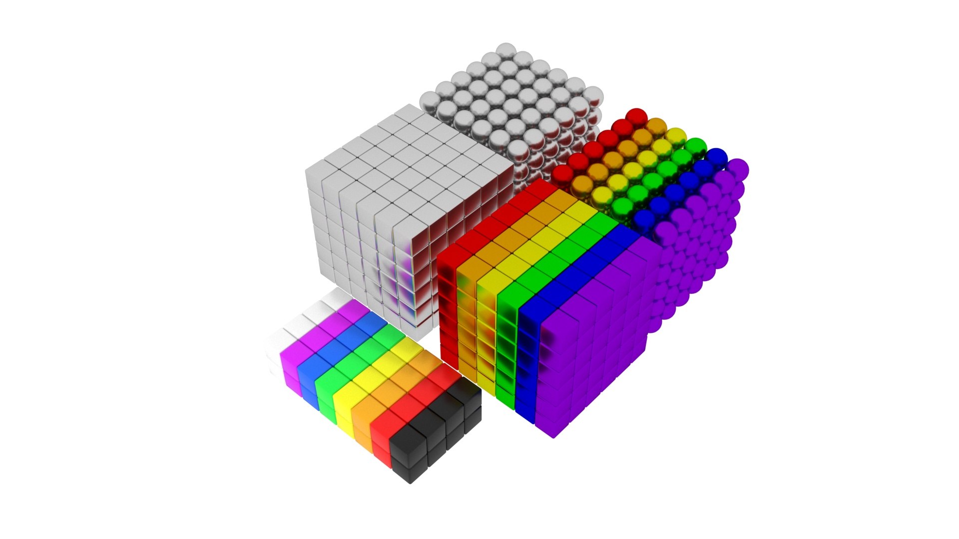 3D Model Magnetic Balls And Cubes - TurboSquid 1826500