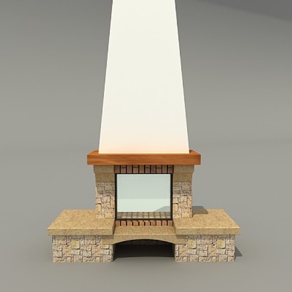 3d fire-place model