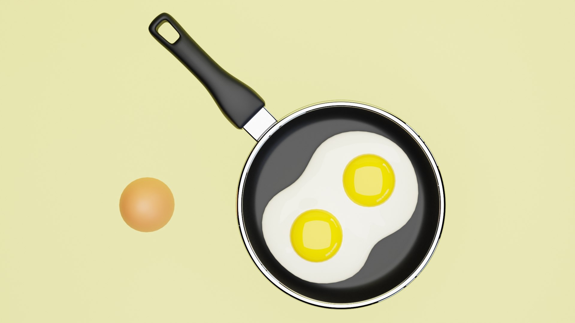 Emoji Egg And Frying Egg 001 3D Model - TurboSquid 2258559
