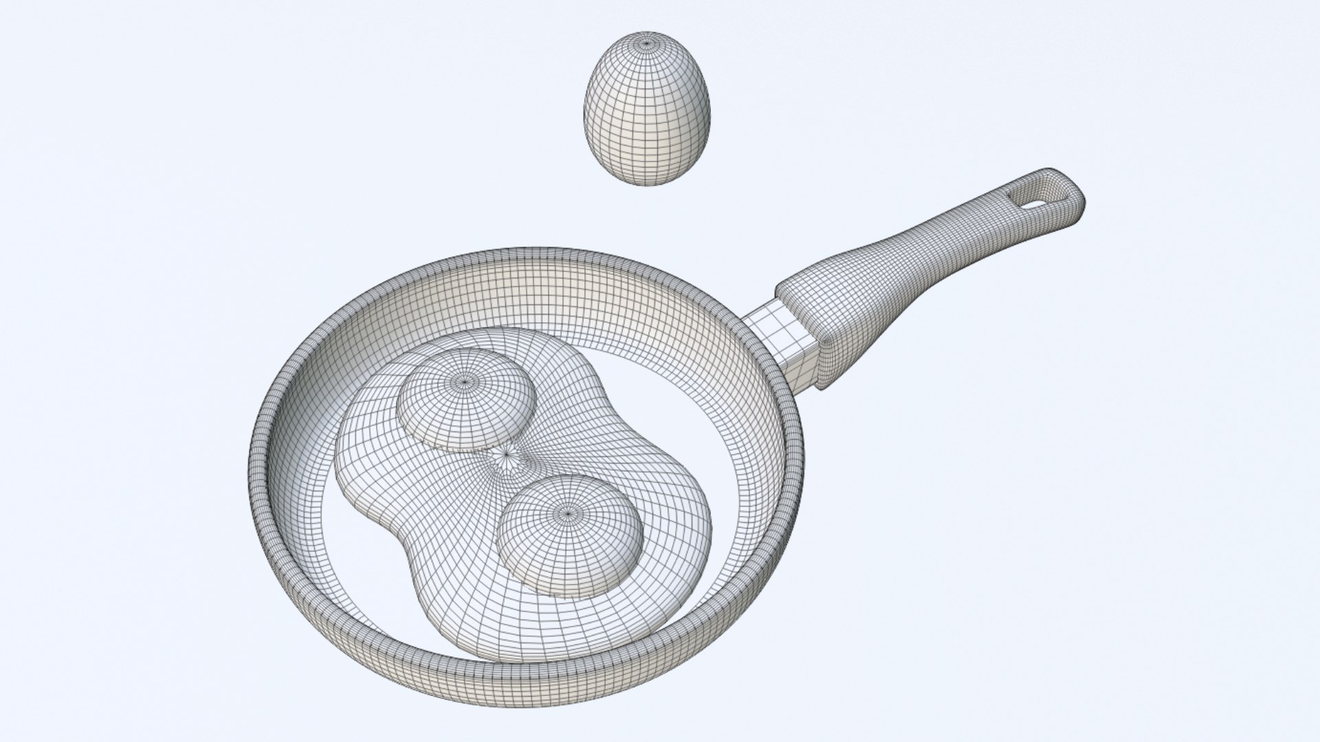 Emoji Egg And Frying Egg 001 3D Model - TurboSquid 2258559