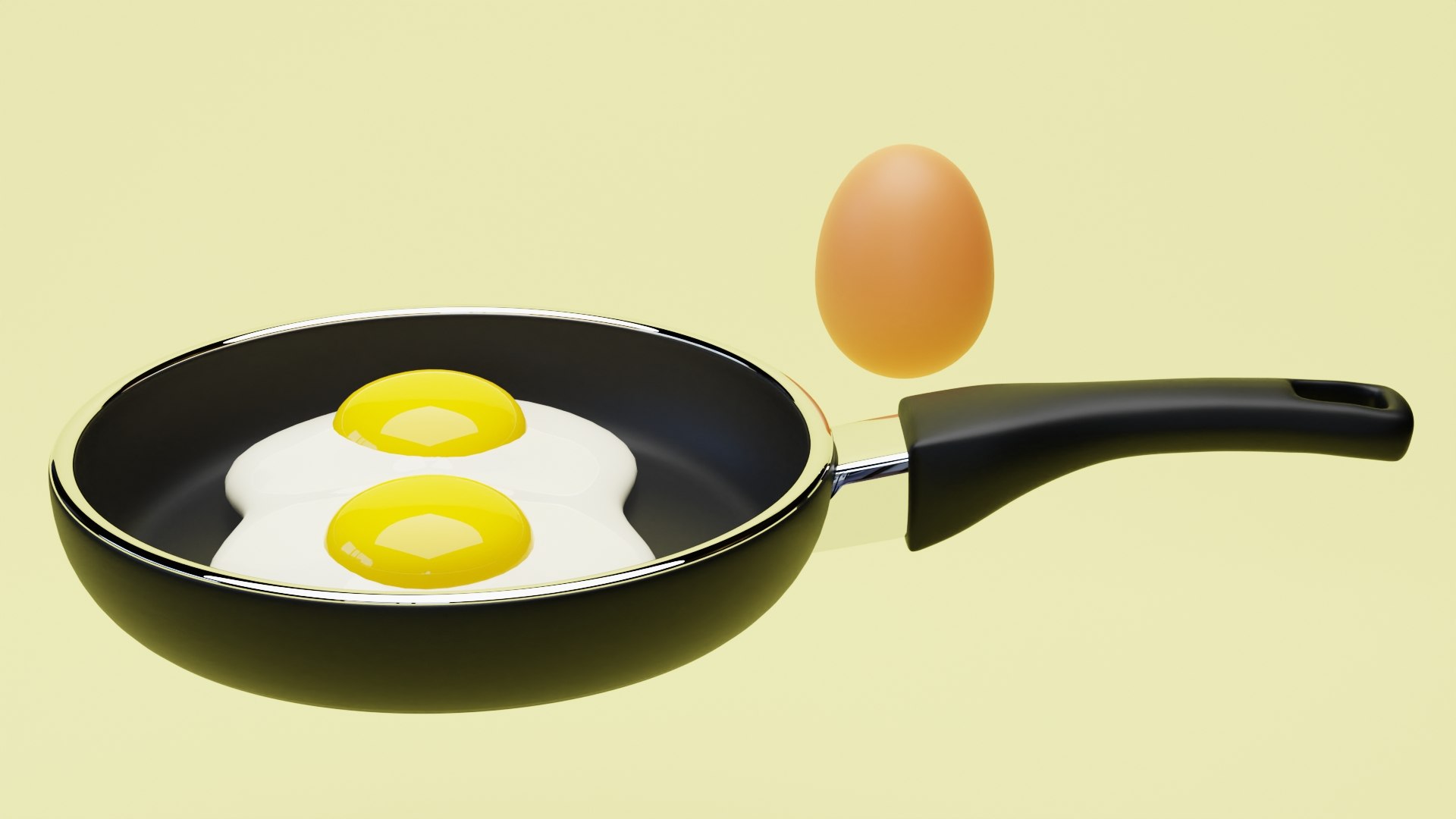 Emoji Egg And Frying Egg 001 3D Model - TurboSquid 2258559