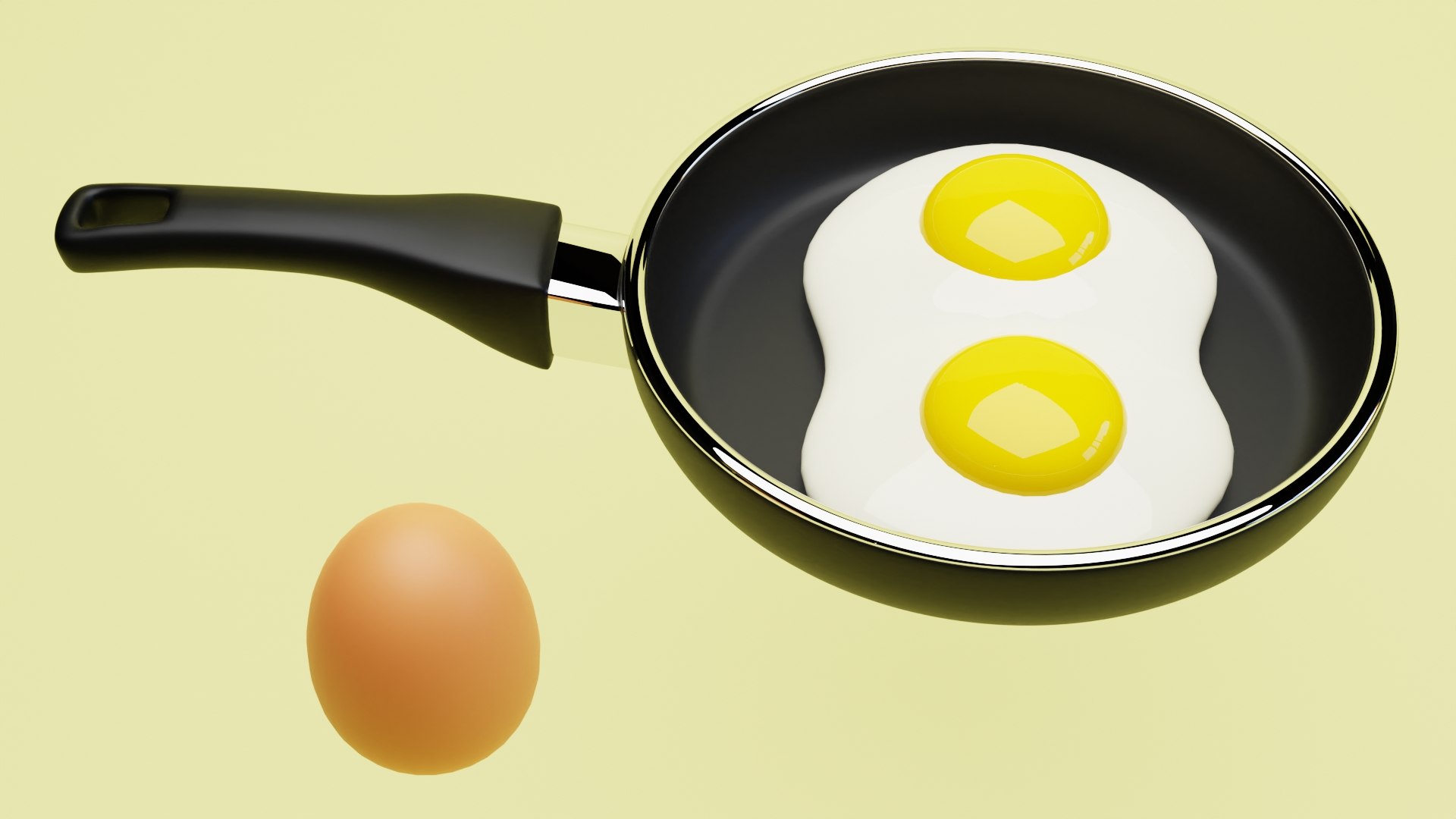 Emoji Egg And Frying Egg 001 3D Model - TurboSquid 2258559