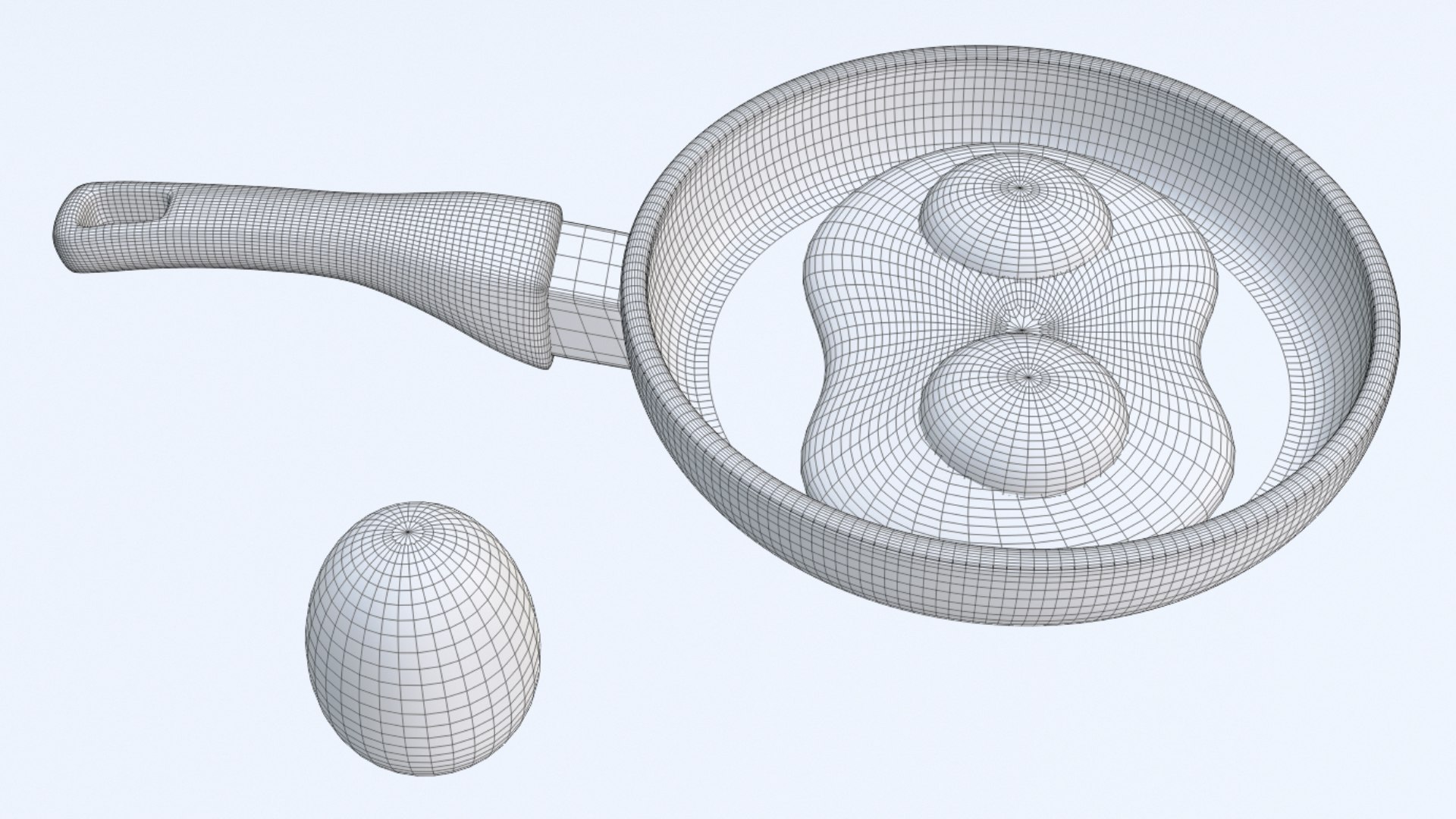 Emoji Egg And Frying Egg 001 3D Model - TurboSquid 2258559