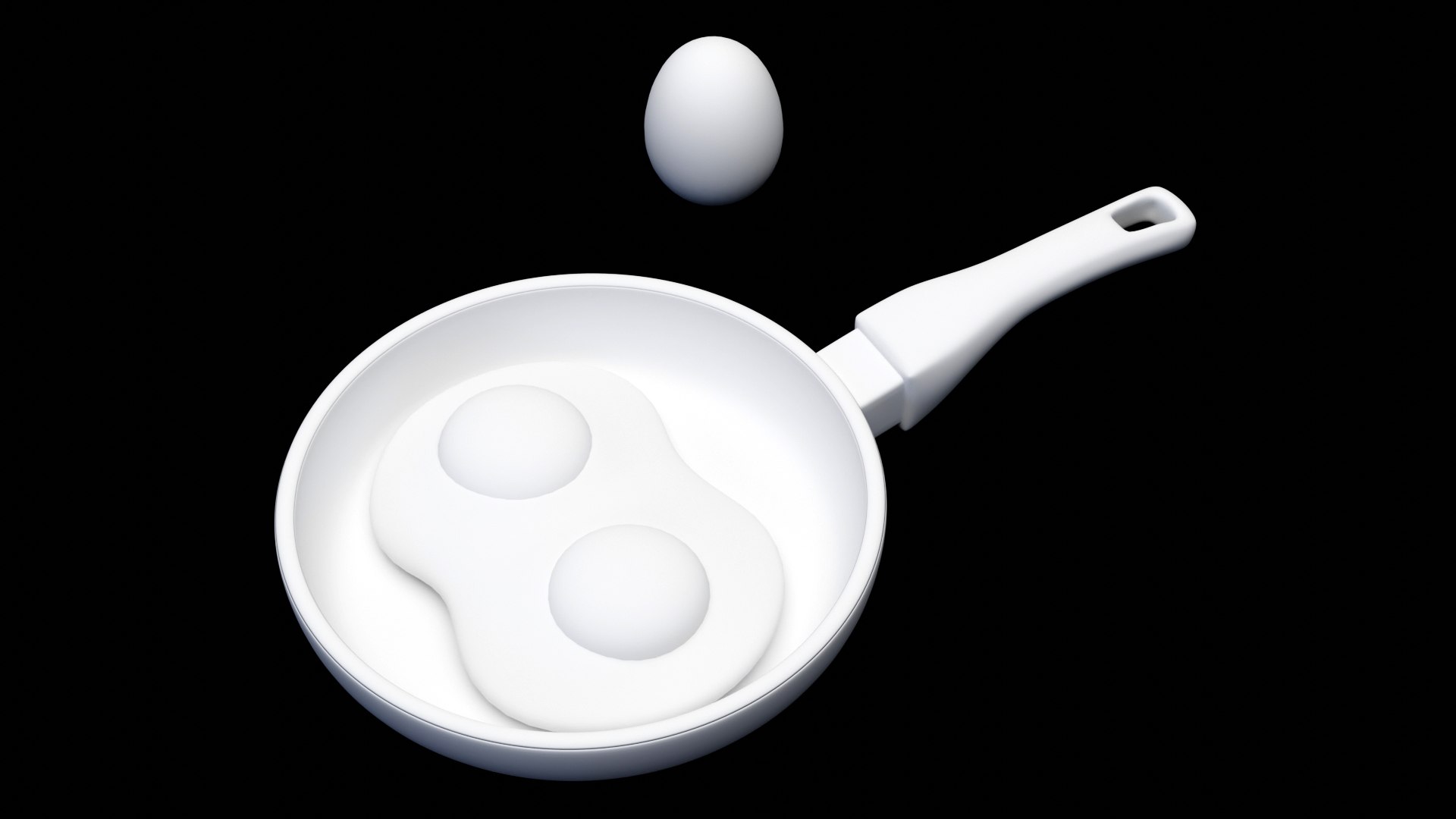 Emoji Egg And Frying Egg 001 3D Model - TurboSquid 2258559