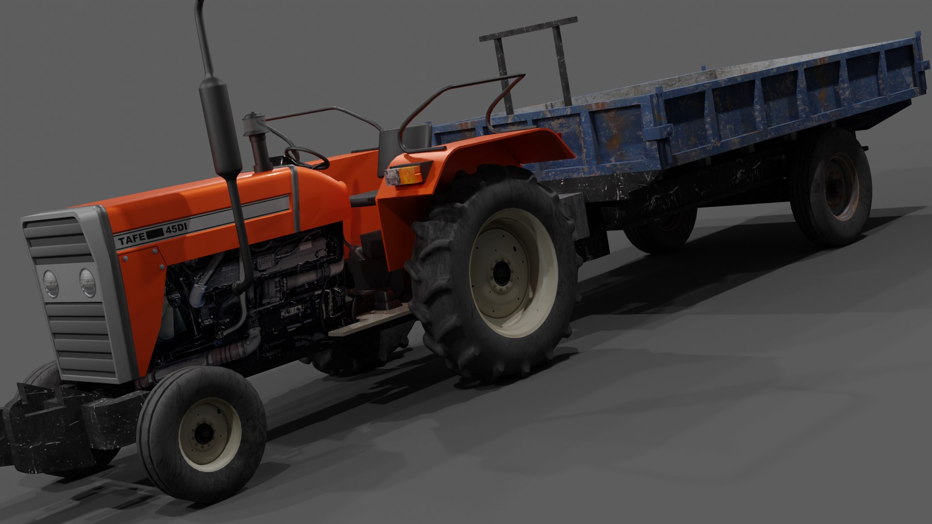 3D Tafe Tractor Model - TurboSquid 2032418
