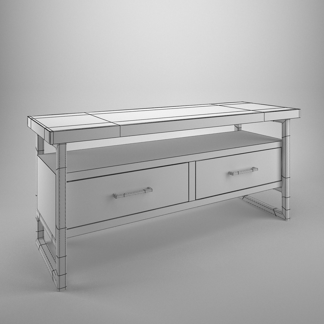 Realistic tv table model - TurboSquid 1334478
