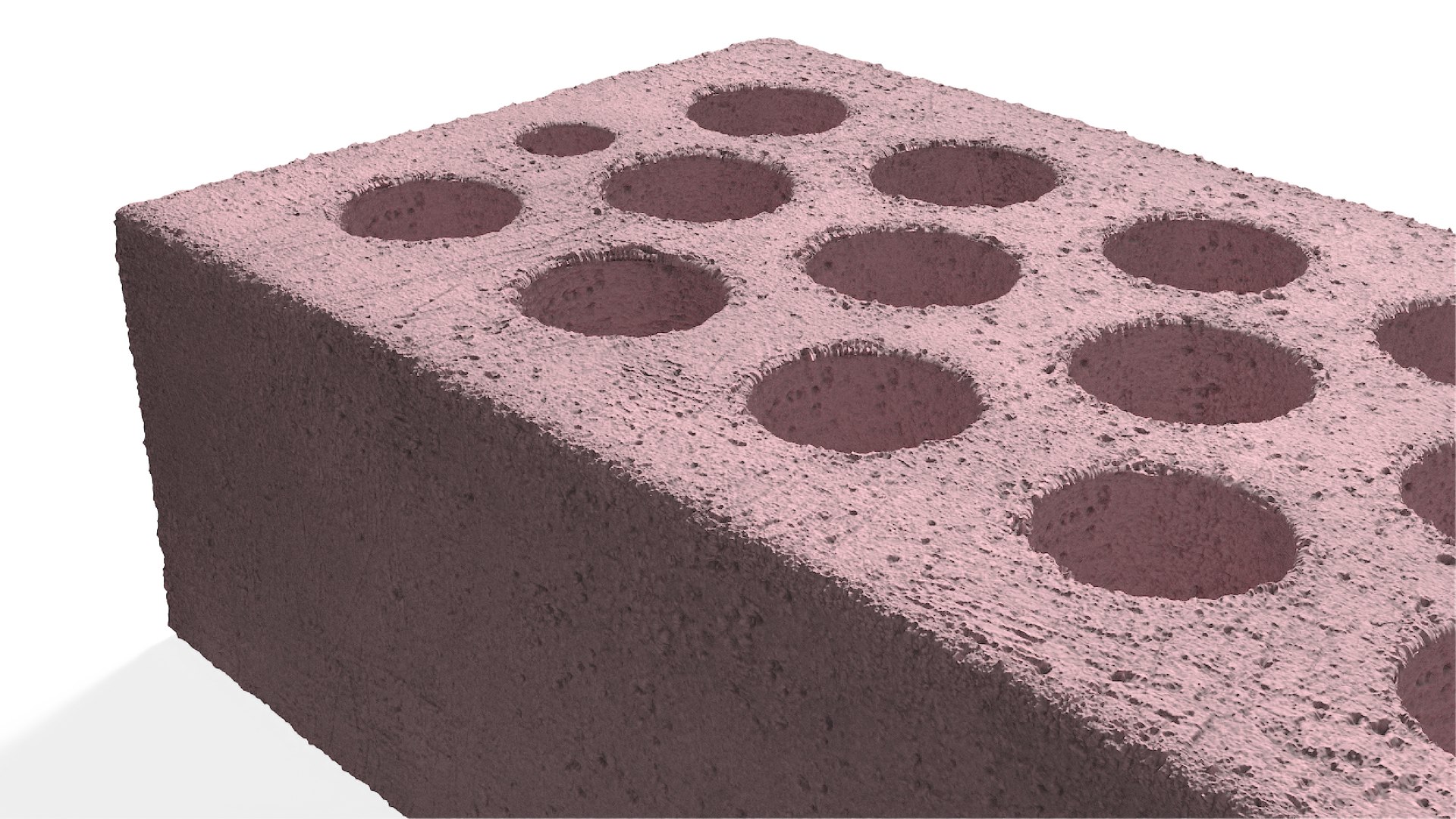 Perforated Calcium Silicate Block Red Model - TurboSquid 2146001