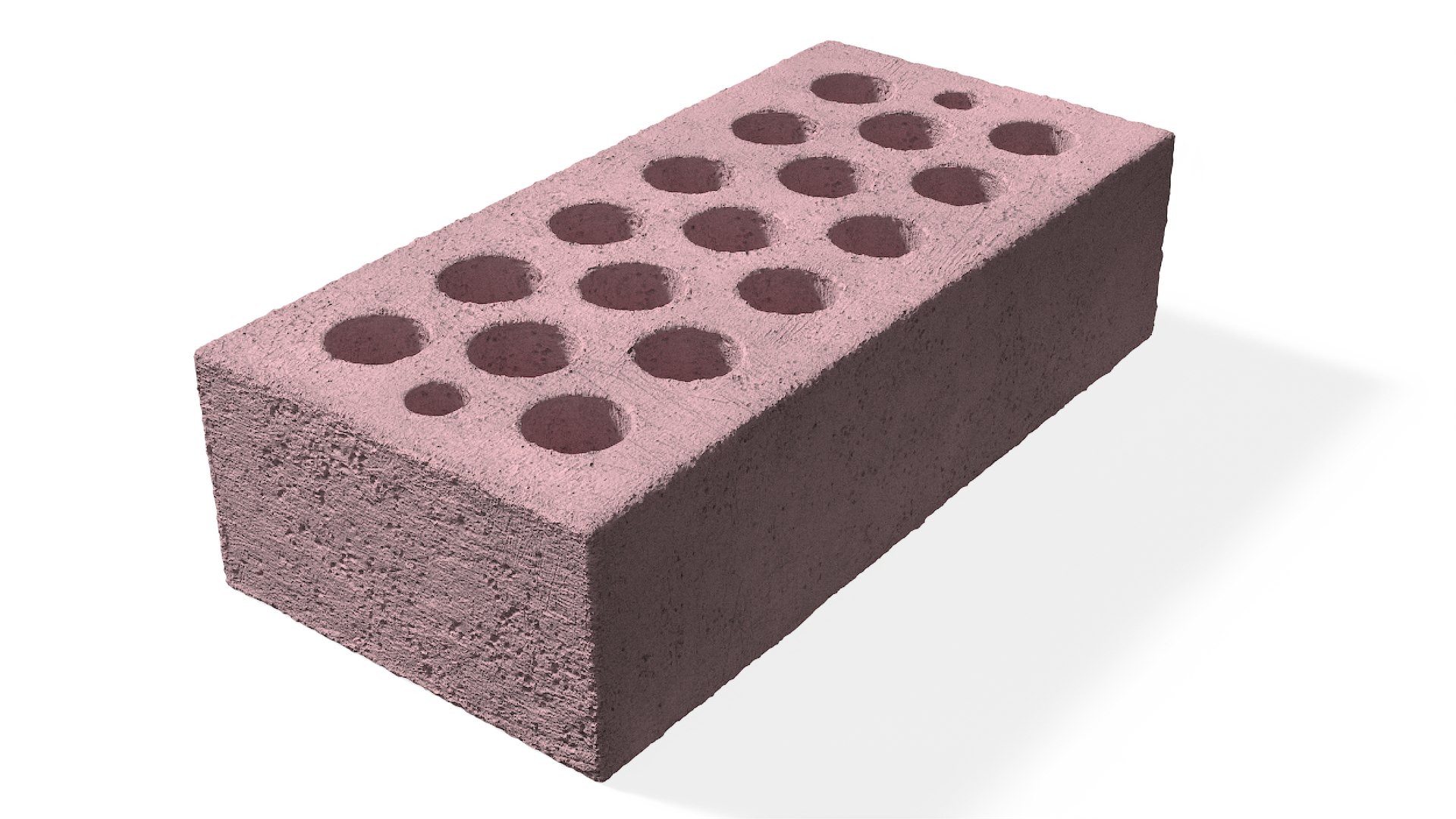 Perforated Calcium Silicate Block Red Model - TurboSquid 2146001