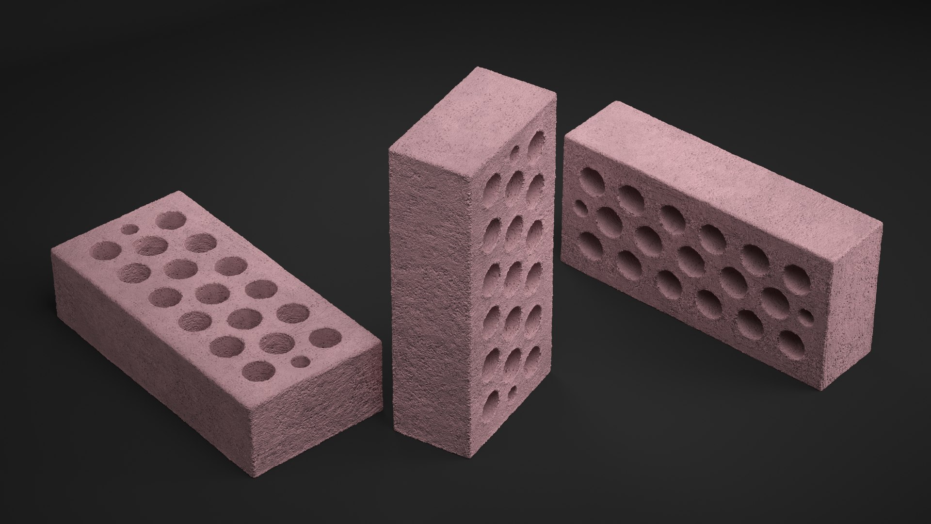 Perforated Calcium Silicate Block Red Model - TurboSquid 2146001