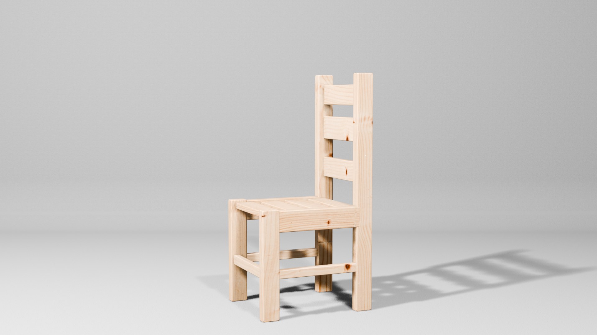 Realistic Simple Wood Chair 3D - TurboSquid 2442210