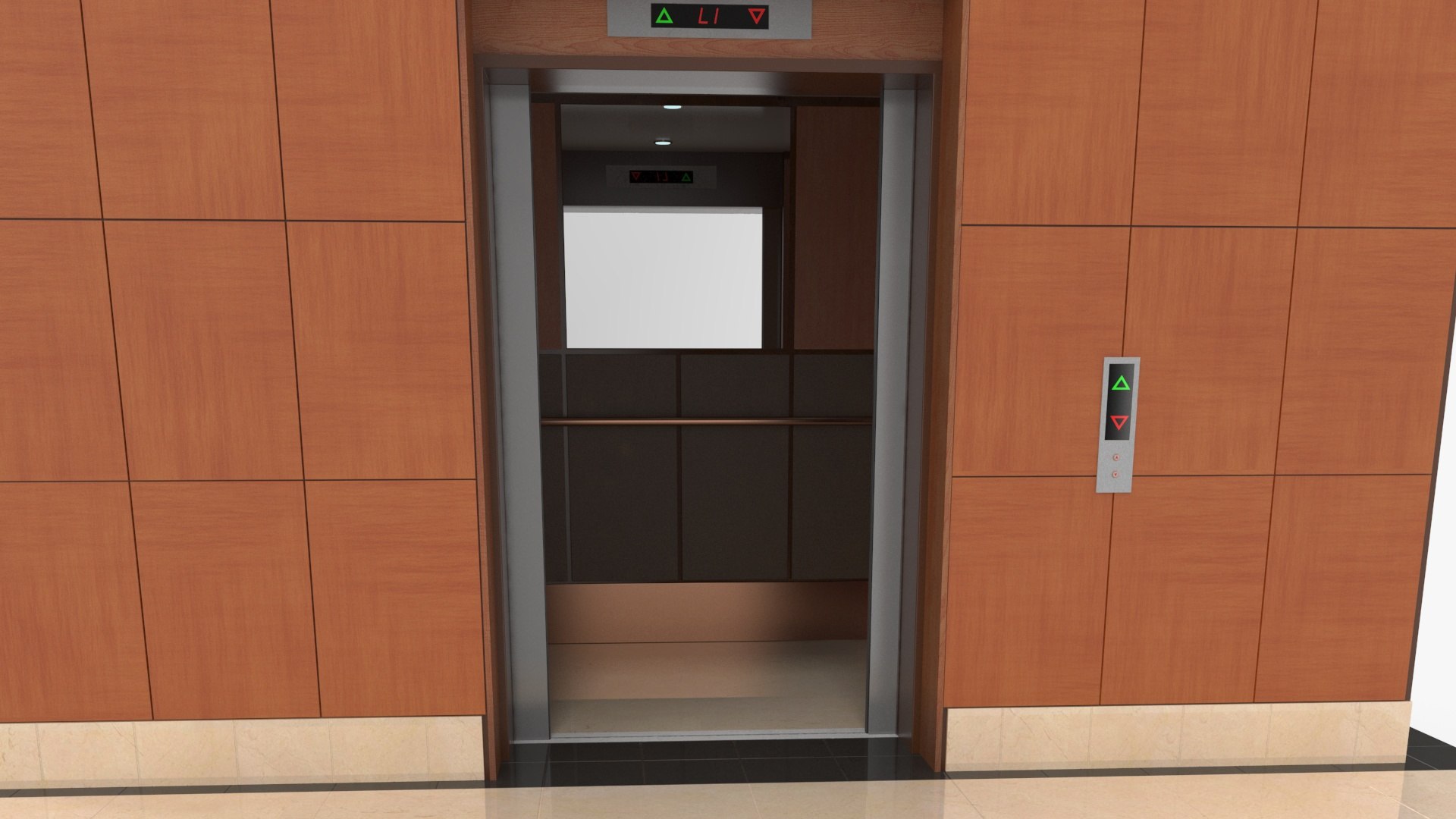 3D Modern Elevator With Interior Model - TurboSquid 2246842