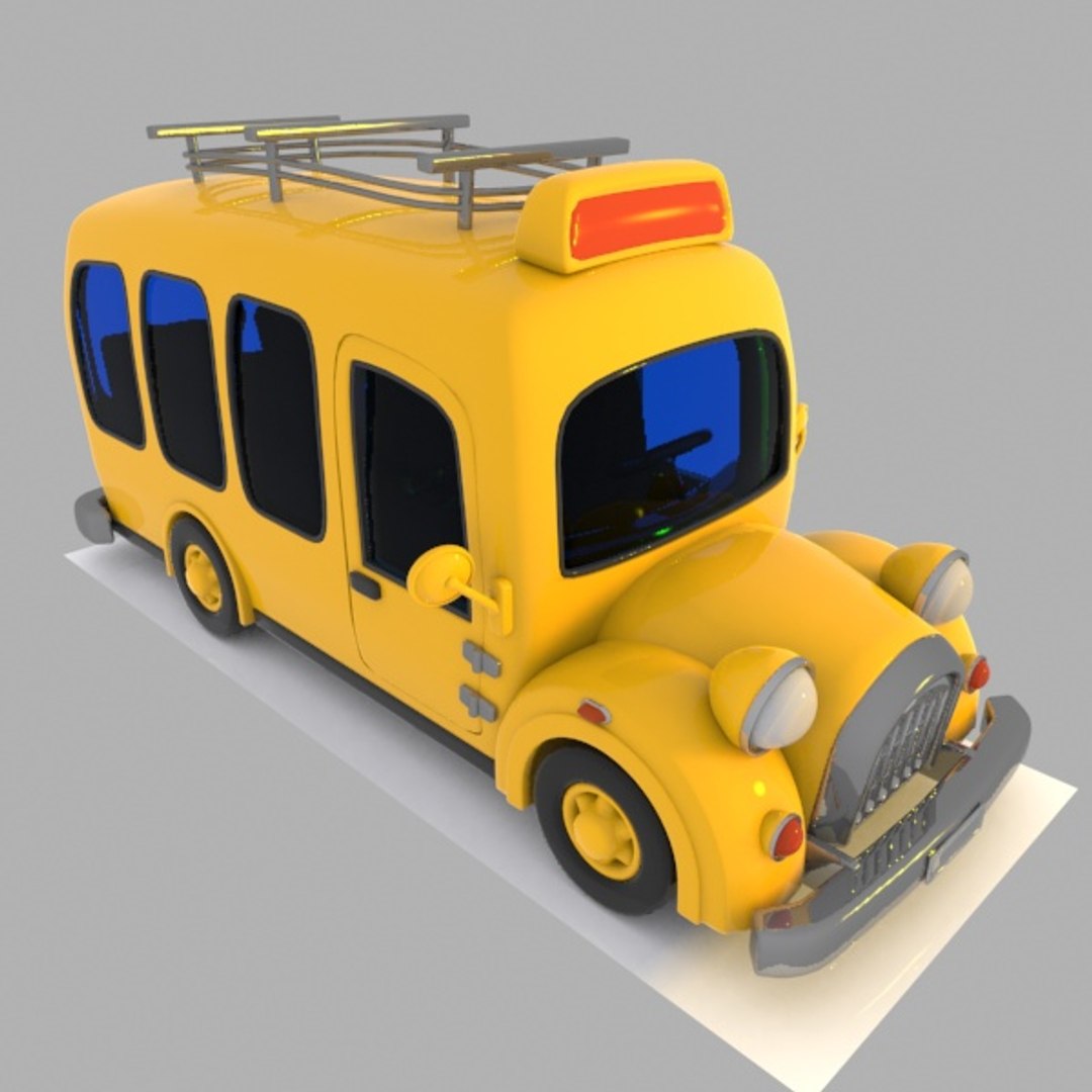 Minibus Bus Toon 3ds